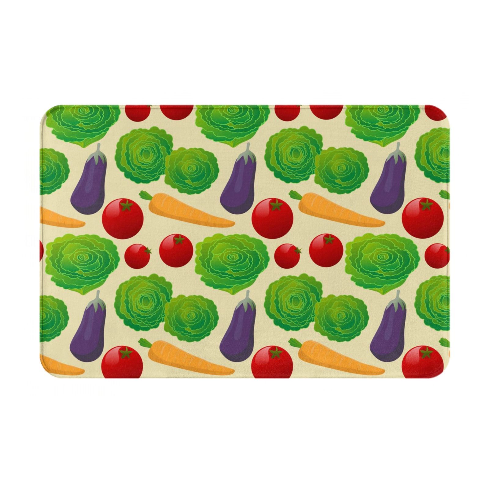 Balery Vegetable Doormat, Durable Flannel Fabric, Waterproof Stain and ...