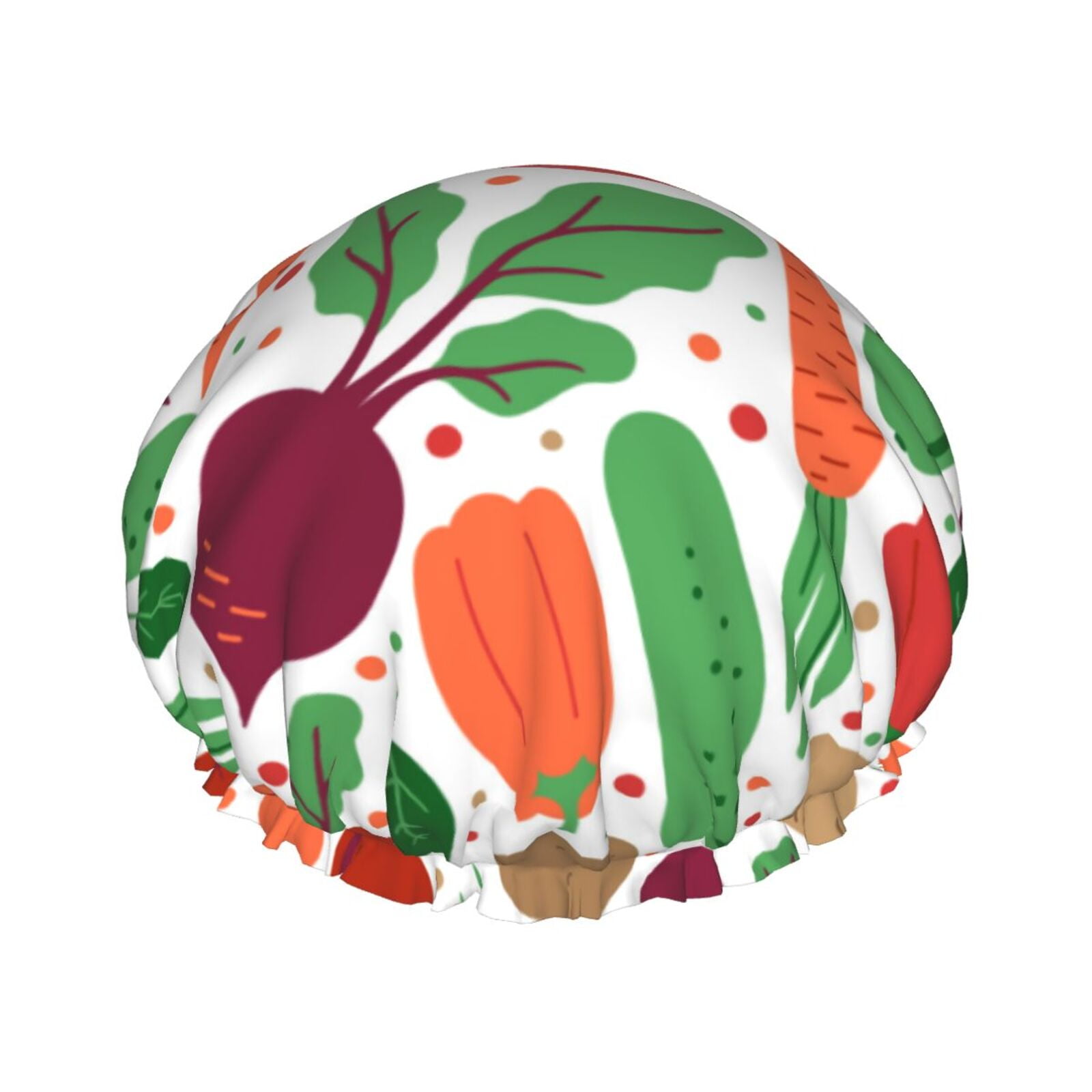 Balery Vegetables Shower Caps, Double Layer Waterproof Shower Cap ...