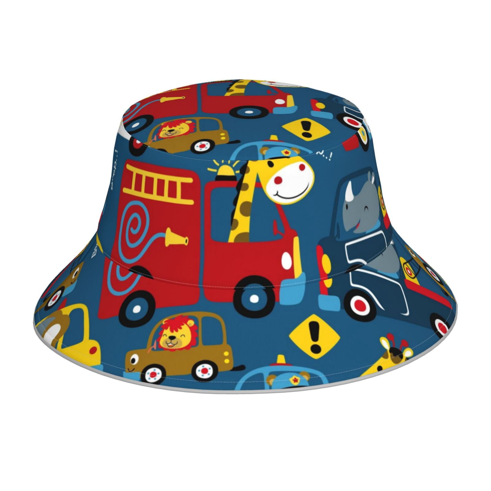 Balery Vehicles Cartoon with Funny Drivers Sun Hats for Men Women ...
