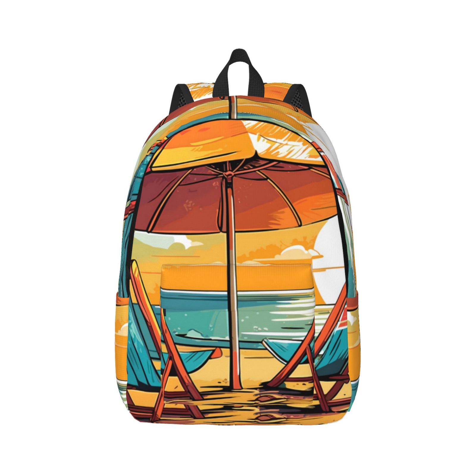 Balery Vintage Beach Sunset Vintage Canvas Backpack for Men and Women ...