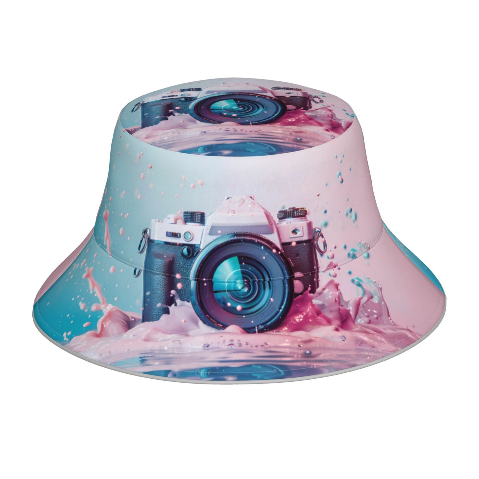 Balery Vintage Camera Splash Art Sun Hats for Men Women Bucket Hat UPF ...