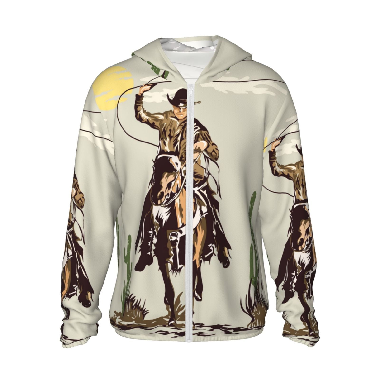 Balery Vintage Cowboy Riding Horse Men's Women's UPF 50+ Sun Protection ...