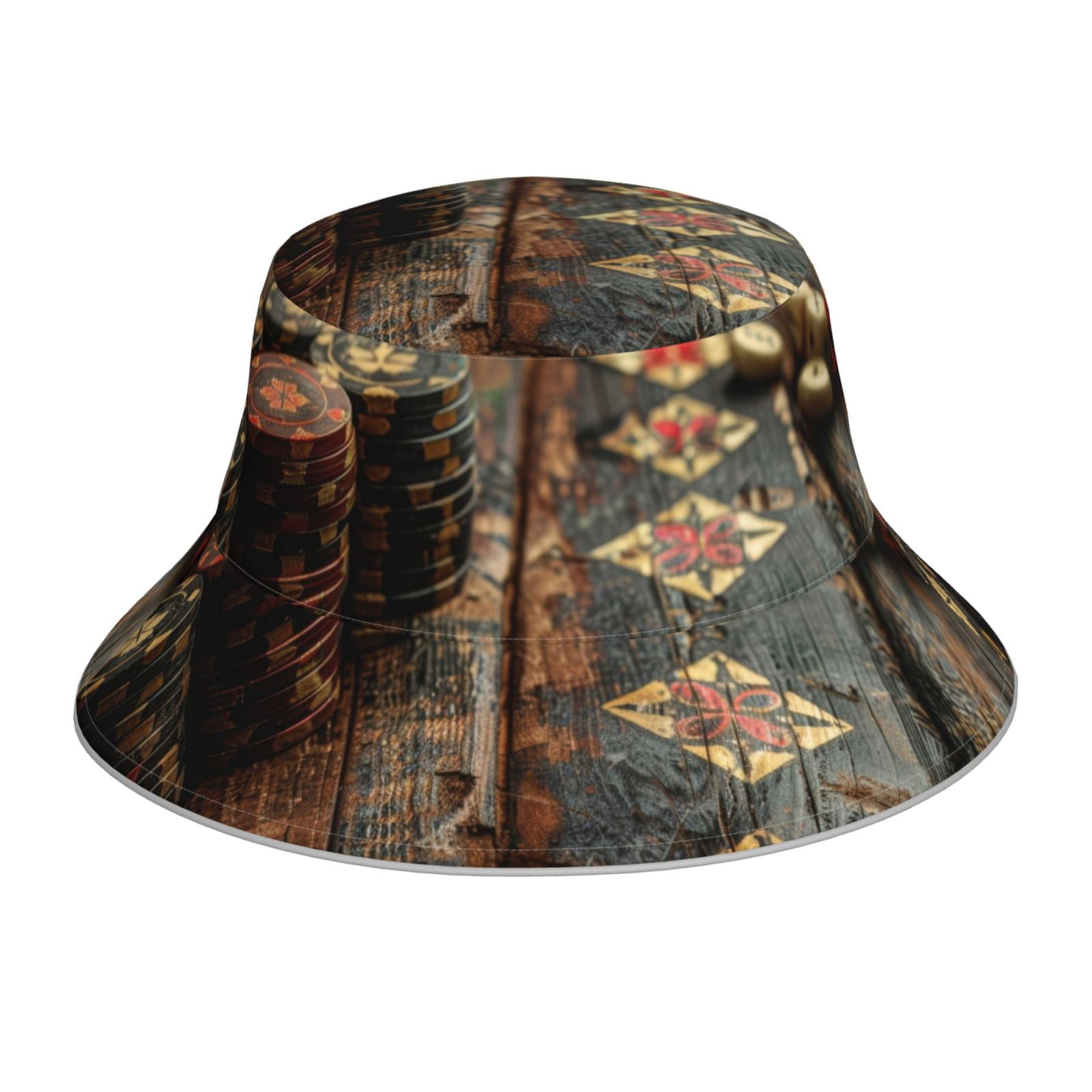 Balery Vintage Poker Chips Sun Hats for Men Women Bucket Hat UPF 50 ...