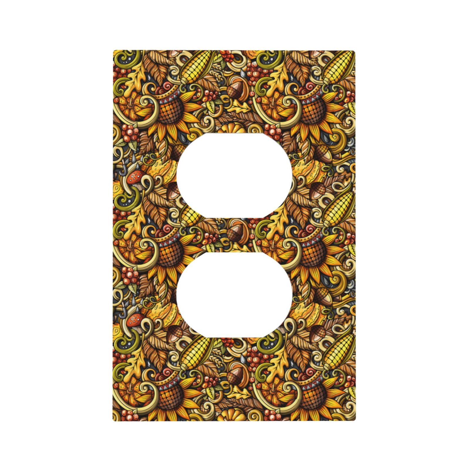 Balery Vintage Sunflower and Corn Autumn for Duplex Wall Plates Kit ...