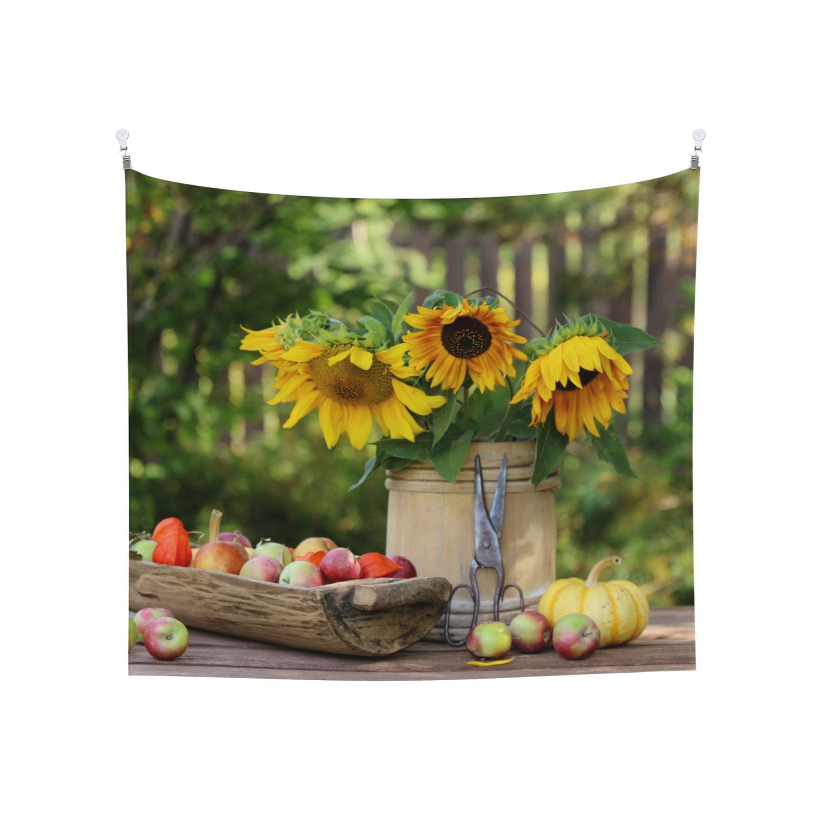 Balery Vintage Wooden Bucket Pattern Tapestry 60x51 Inches - Large Wall ...