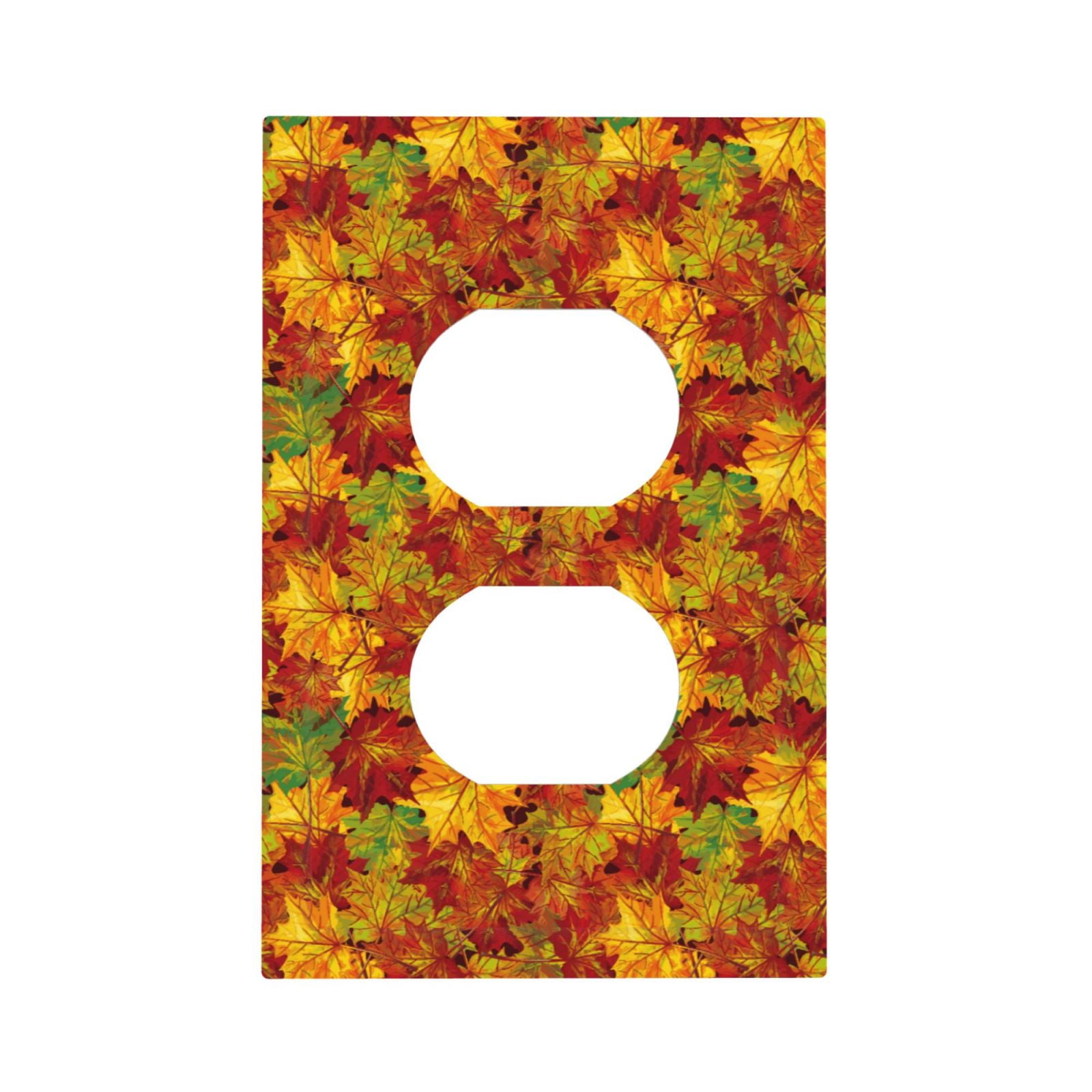 Balery Vintage maple leaf autumn for Duplex Wall Plates Kit, Electrical ...