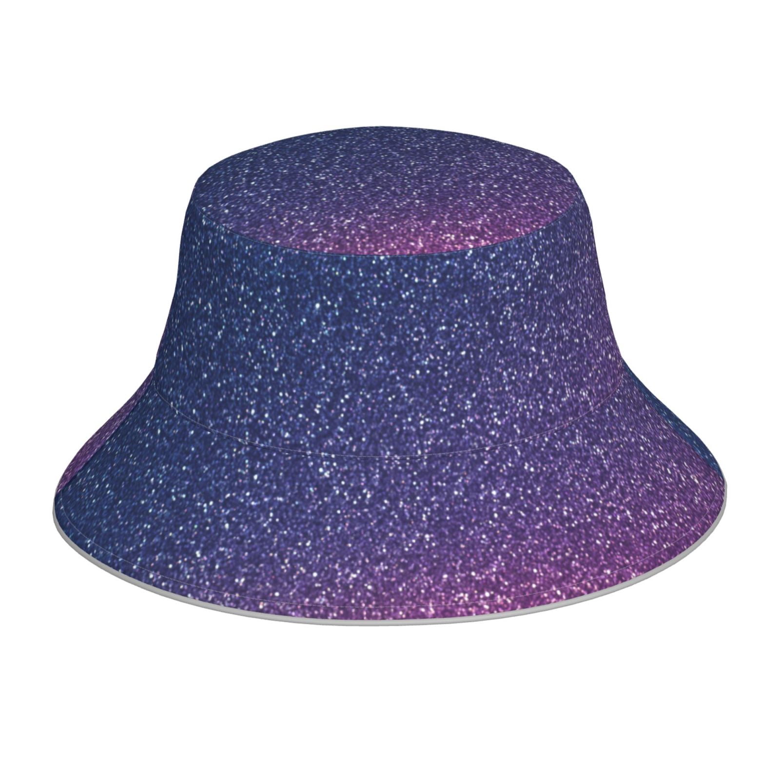 Balery Violet Glitter Sun Hats for Men Women Bucket Hat UPF 50+ Buckey ...