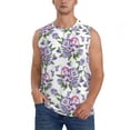 Balery Violets Flowers Men's Sleeveless Muscle Shirts Workout Tank Top ...