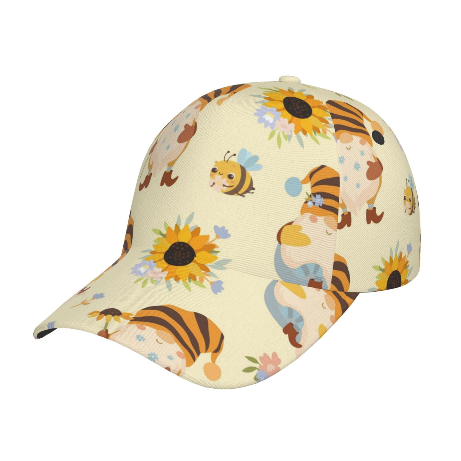 Balery Watercolor Bee Honey Honeycomb Bee Baseball Cap For Women Men ...