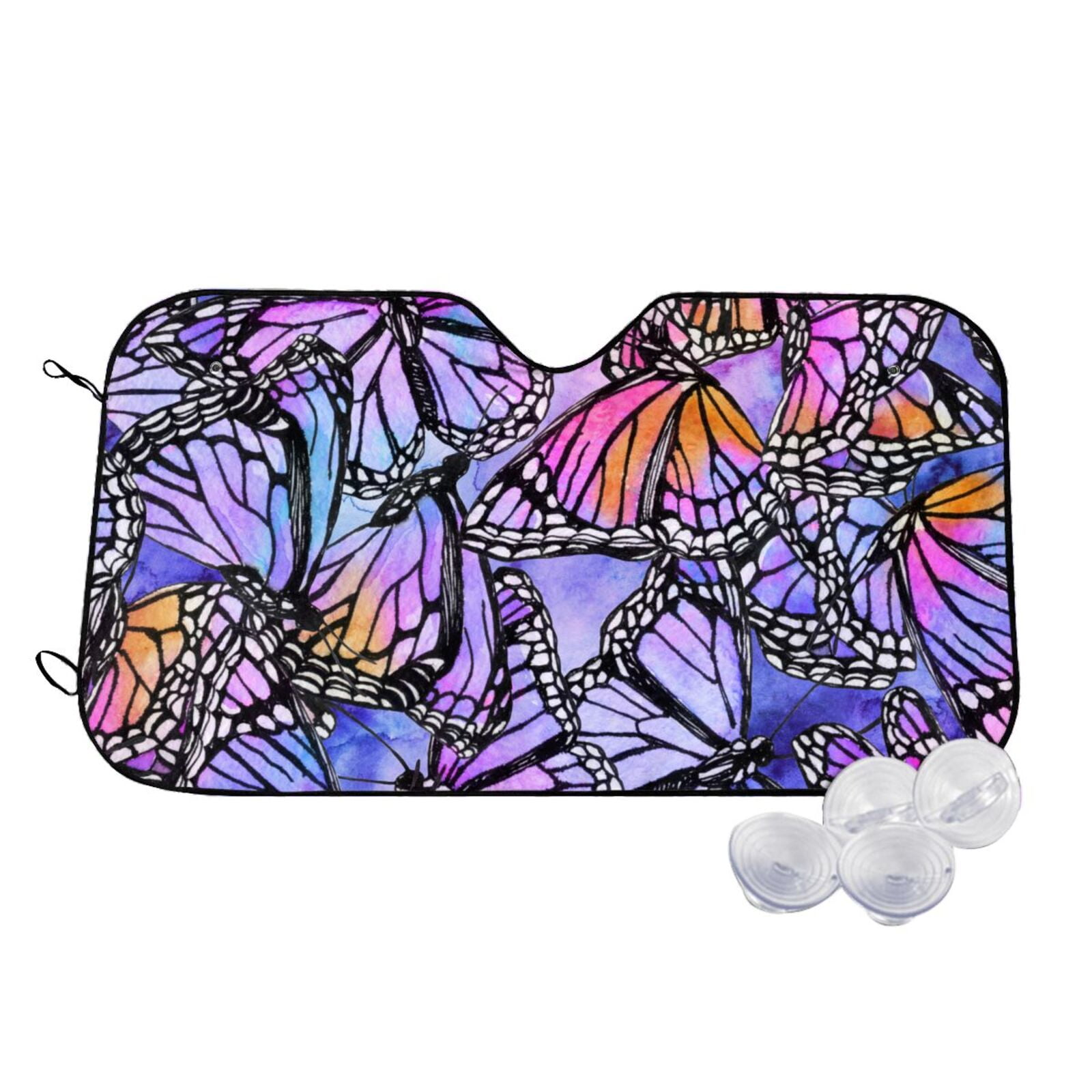 Balery Watercolor Butterflies Print Car Windshield Sun Shade,Windshield ...