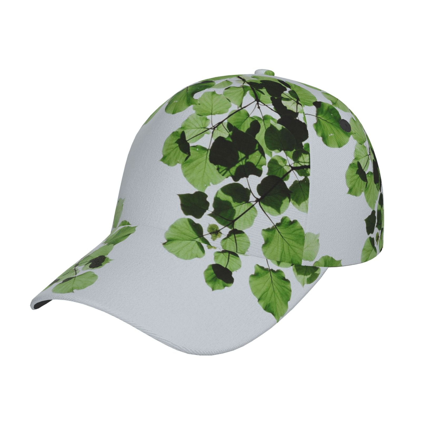 Balery Watercolor Green Leaves Baseball Cap For Women Men,Adjustable ...