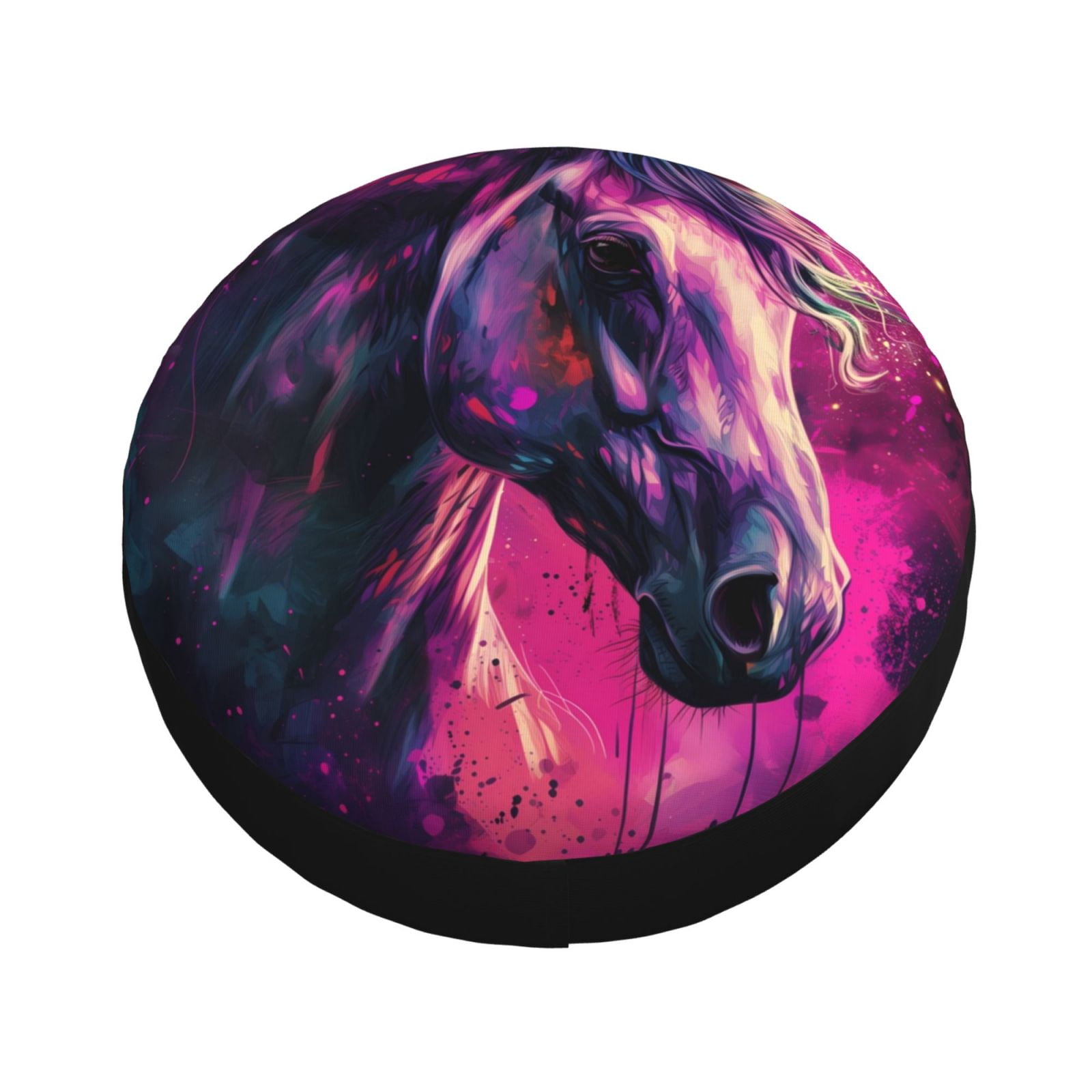 Balery Watercolor Painting White Horse Tire Covers - Tough Tire Wheel ...