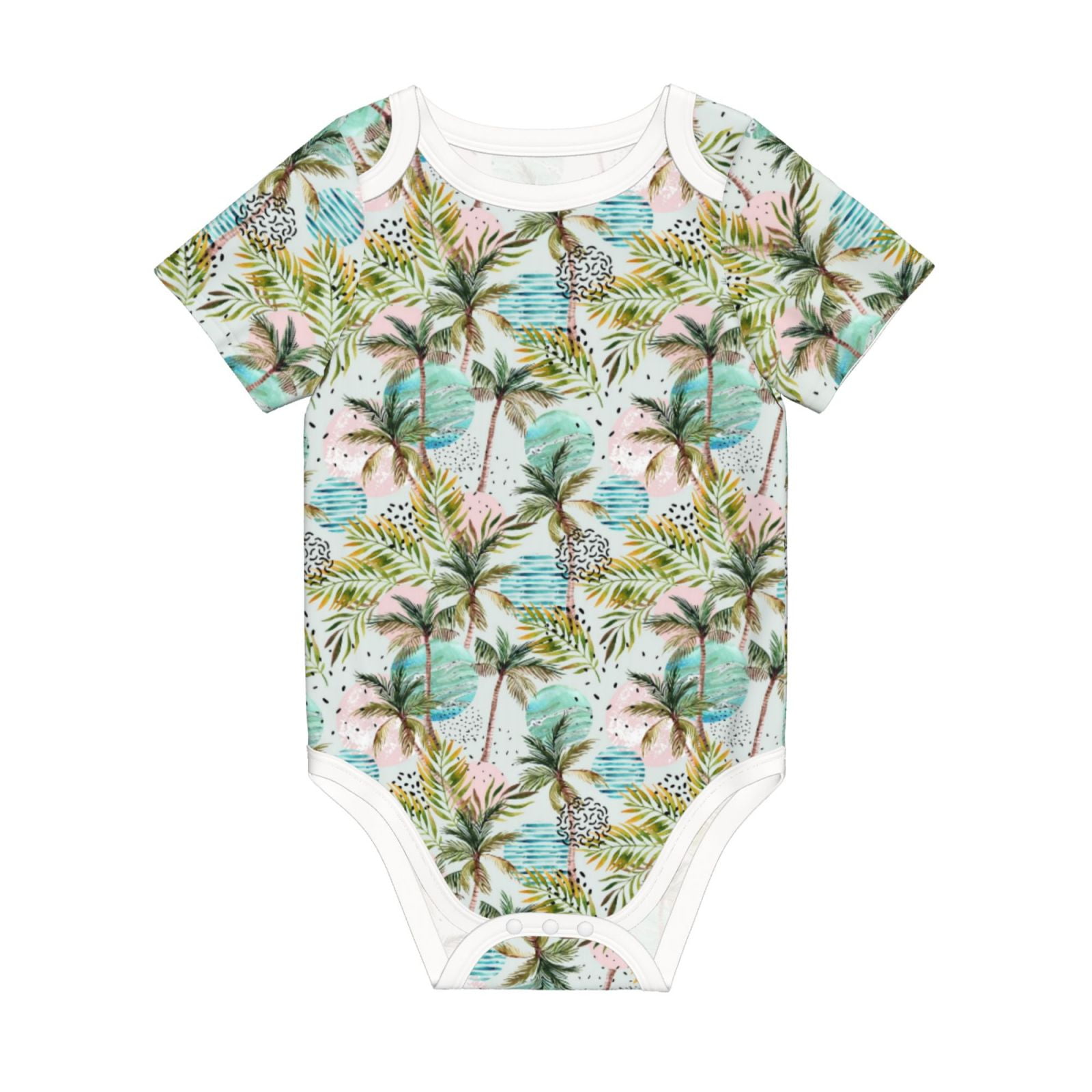 Balery Watercolor Palm Tree Pattern Baby Climbing Clothes Infant ...