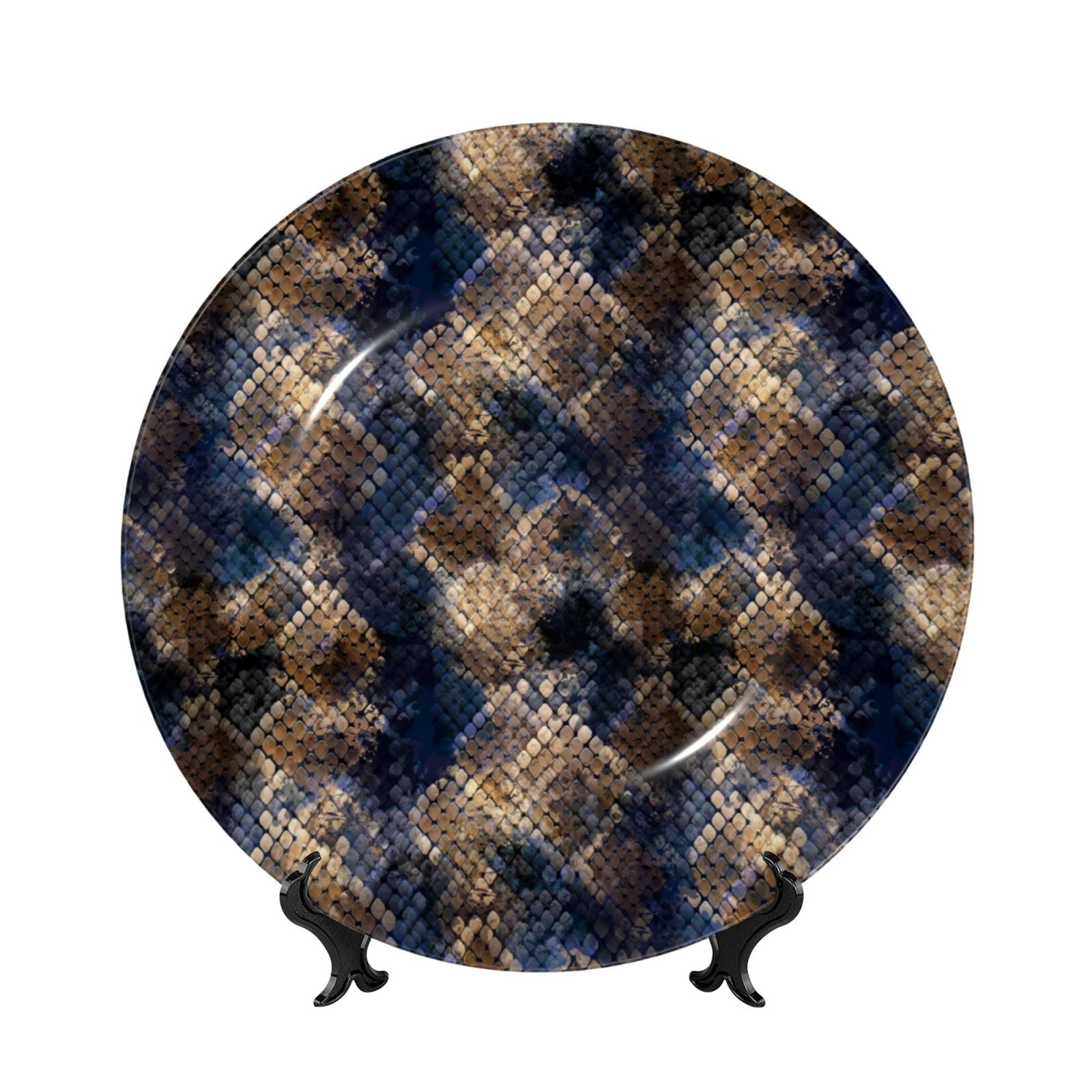 Balery Watercolor Snake Skin Print Bone China Decorative Plate Ceramic ...