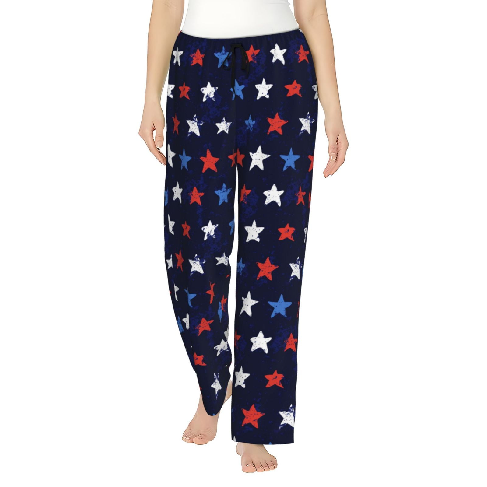 Balery Watercolor Stars1 print Women's Pajama Pants,Ultra Lightweight Pjs,Lounge Pant-Large ...