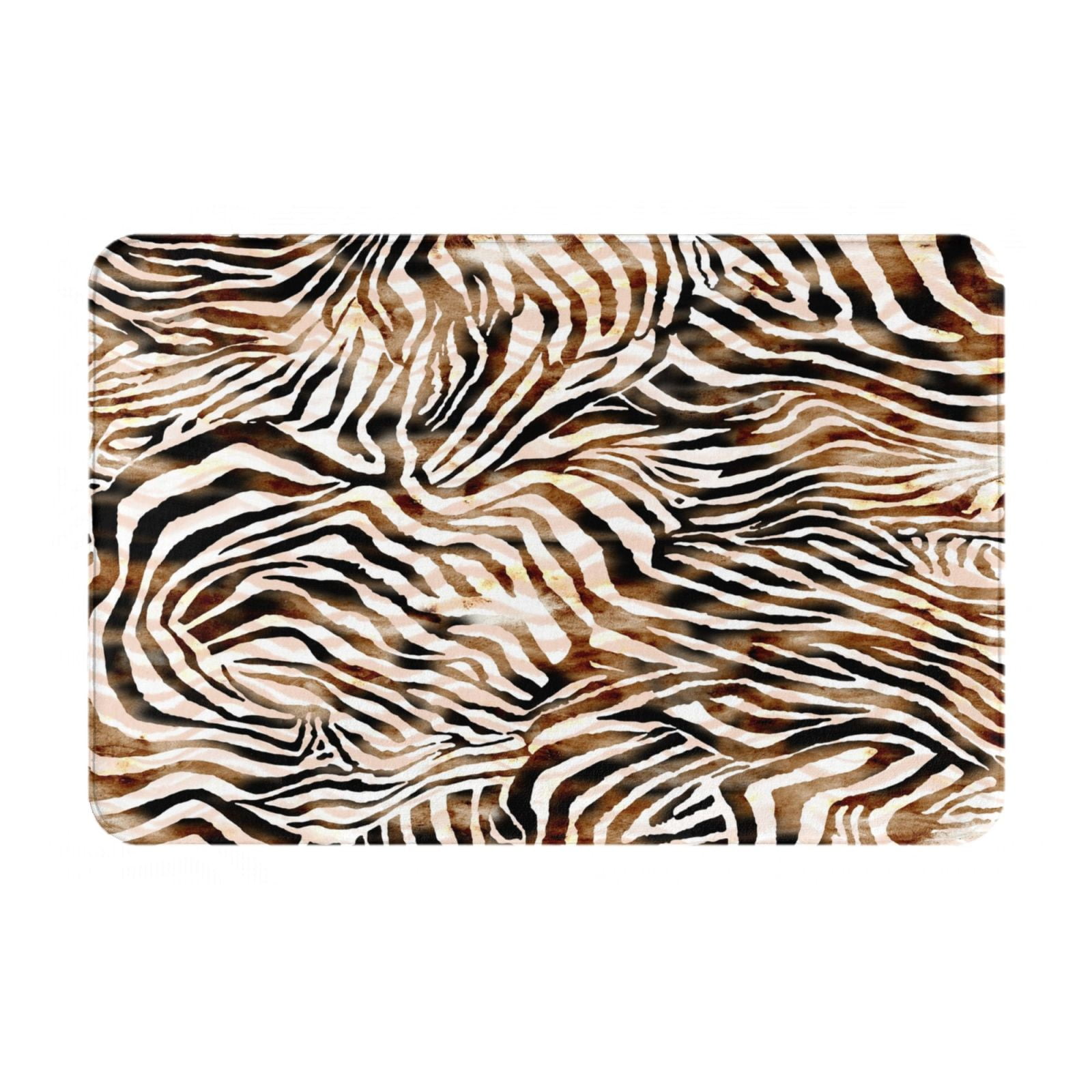 Balery Watercolor Zebra Doormat, Durable Flannel Fabric, Waterproof ...