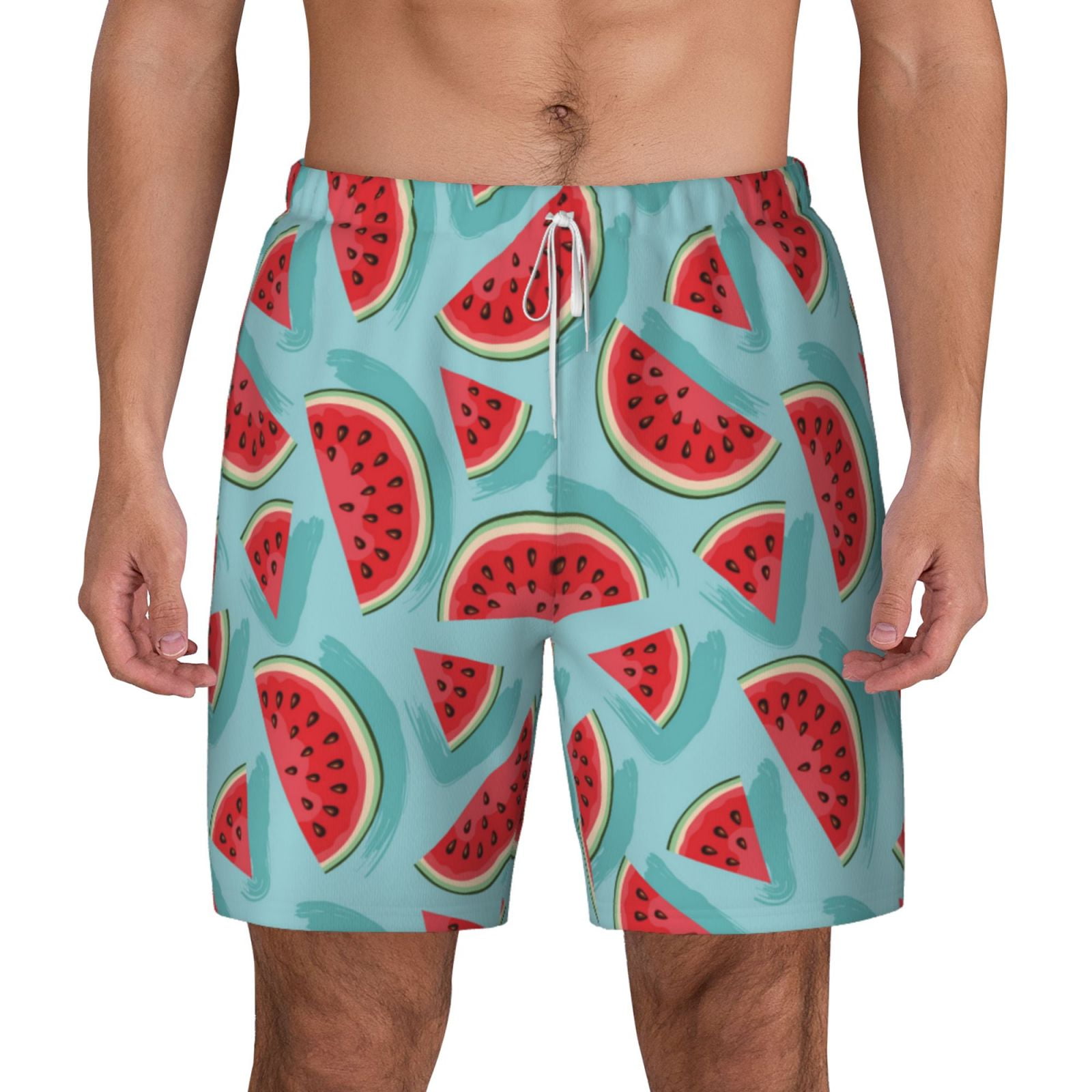 Balery Watermelon Mens Swim Trunks Swim Shorts for Men Quick Dry Inseam ...