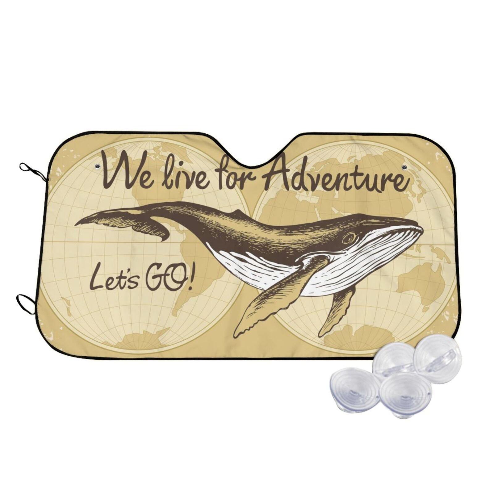 Balery We Live For Adventure Windshield Sun Shade, Car Front Window ...