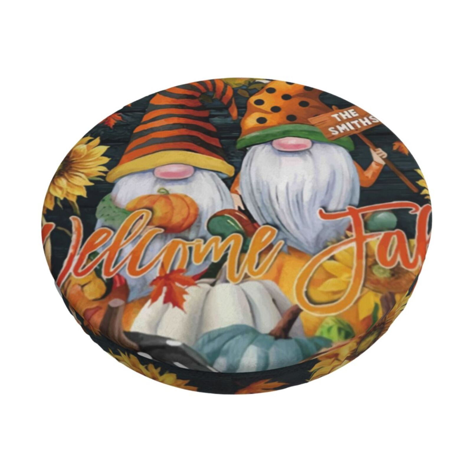 Balery Welcom Fall Round Bar Stool Seat Covers Velvet Fabric Adjustable ...