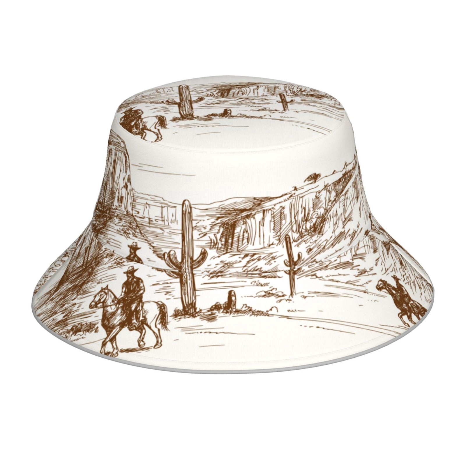 Balery Western Desert Cowboys Sun Hats for Men Women Bucket Hat UPF 50 ...