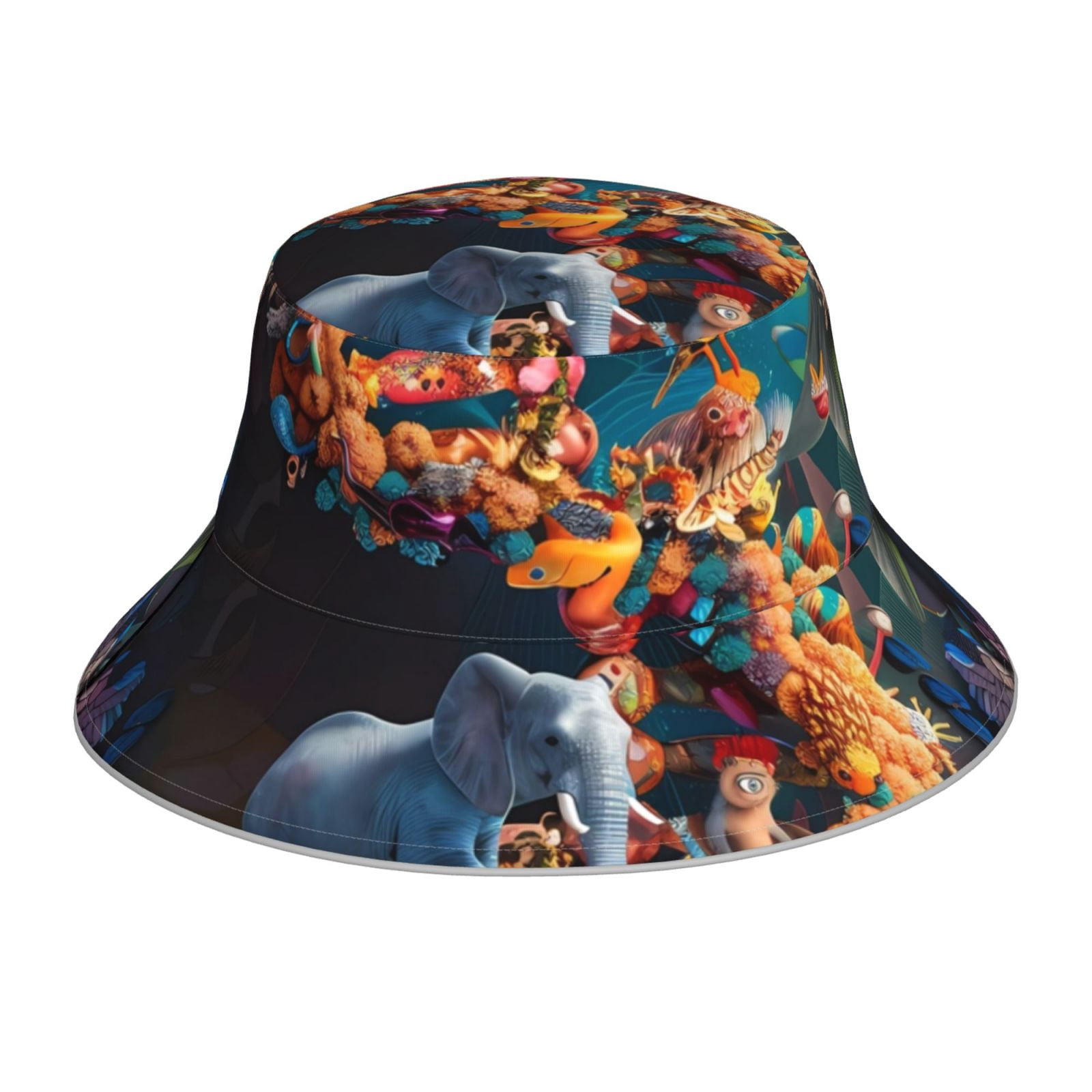 Balery Whimsical Animal Spiral Sun Hats for Men Women Bucket Hat UPF 50 ...