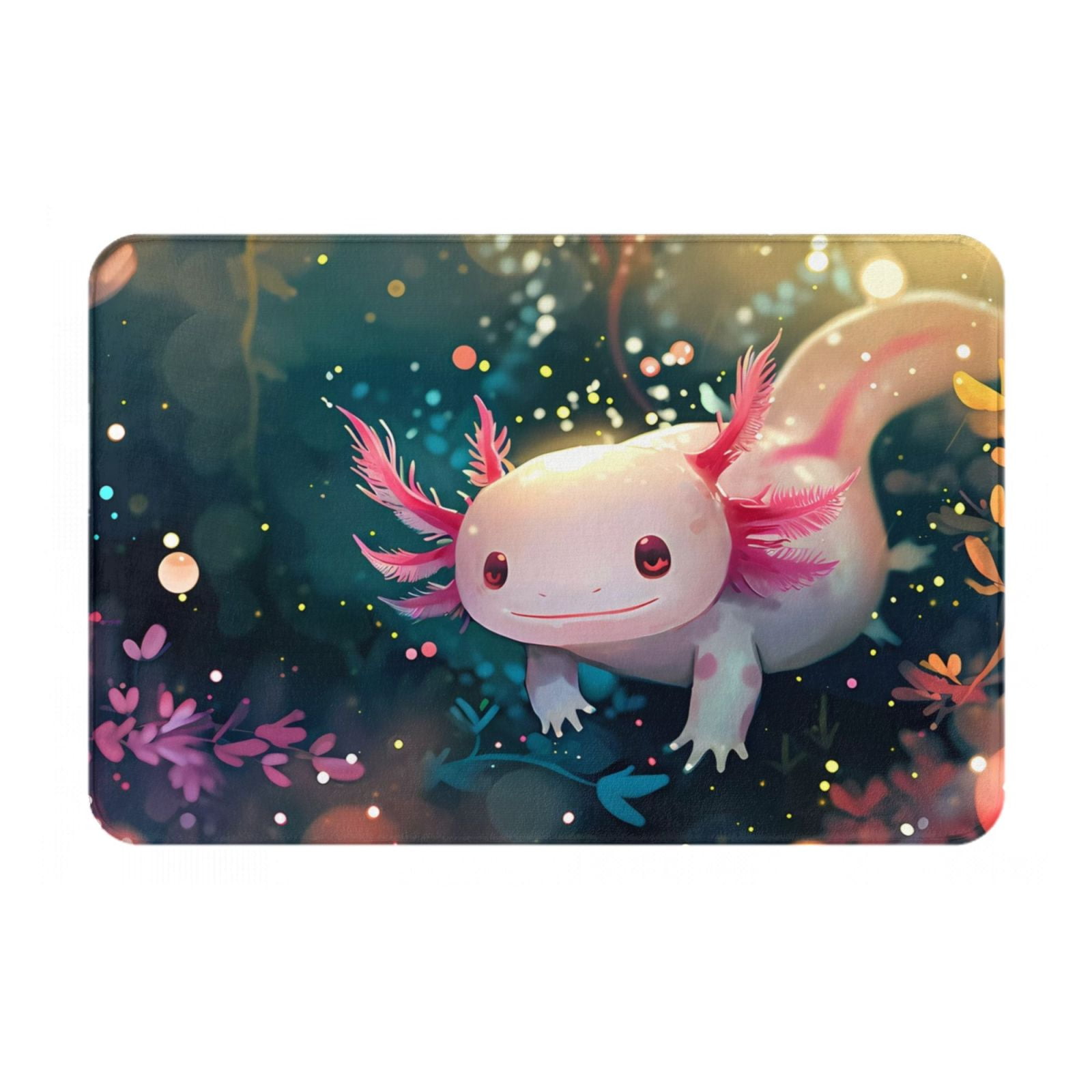Balery Whimsical Axolotl Fantasy Doormat, Durable Flannel Fabric ...