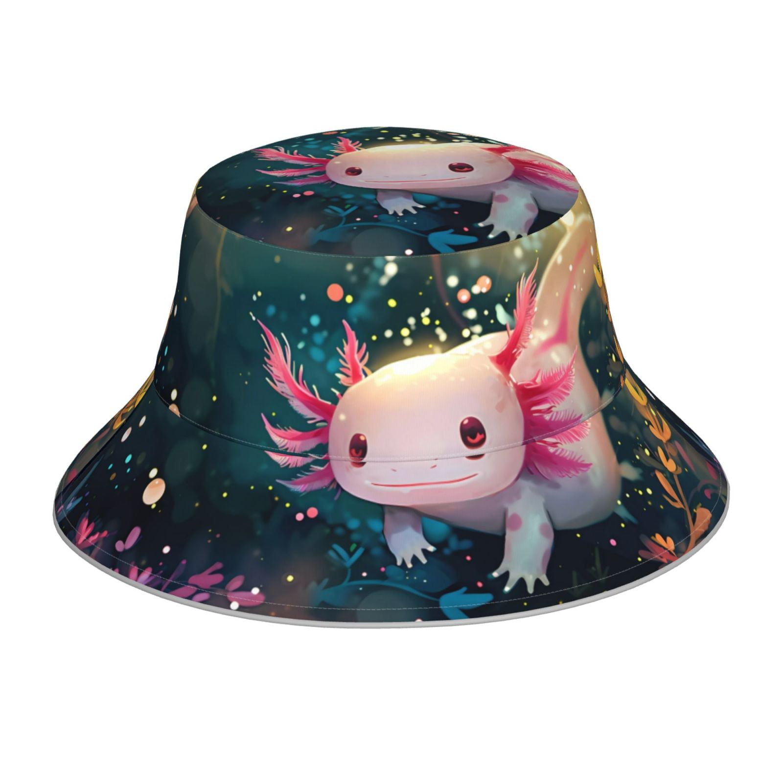 Balery Whimsical Axolotl Fantasy Sun Hats for Men Women Bucket Hat UPF ...