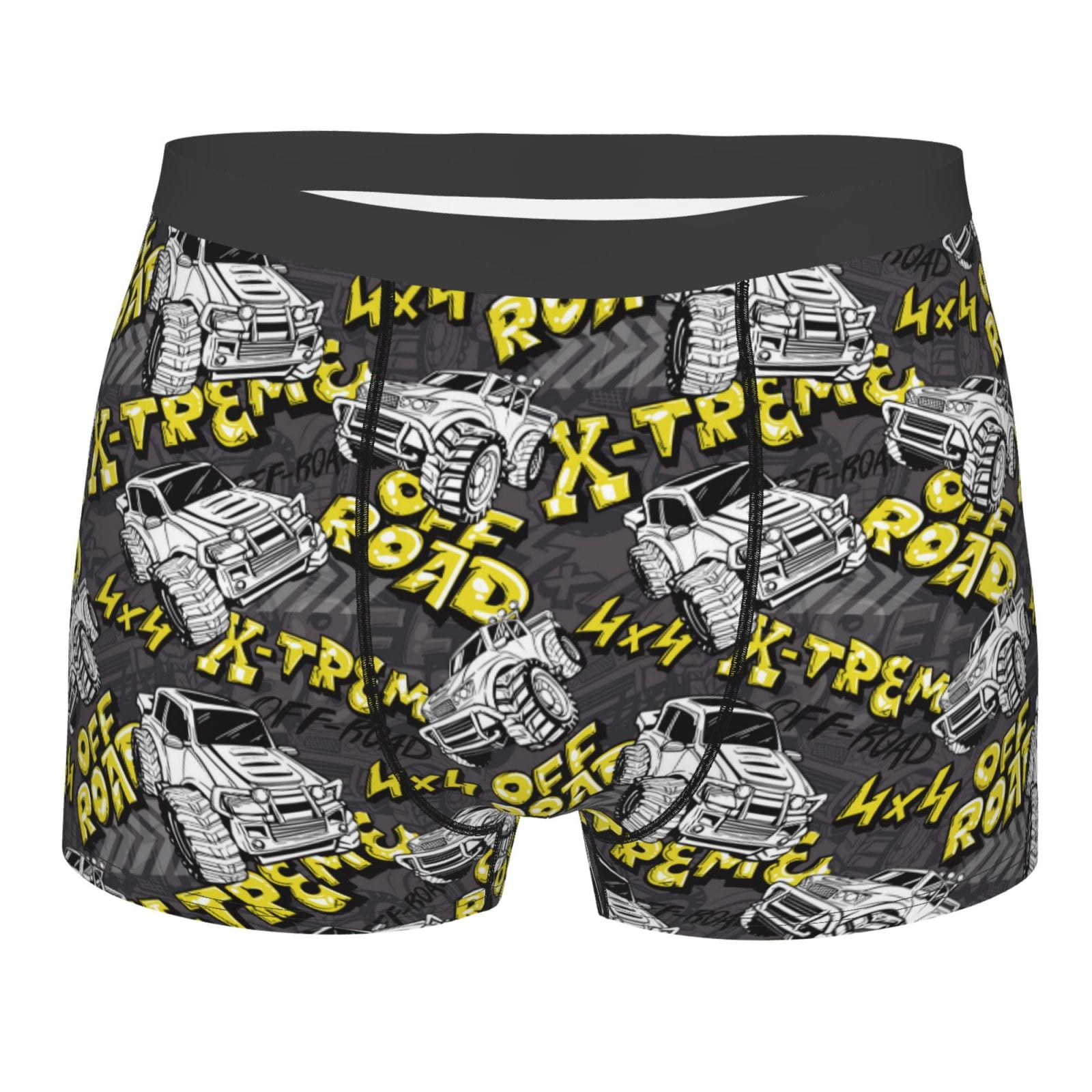 Balery White Retro Off-Road Vehicle Men's Boxer Briefs, Soft and ...