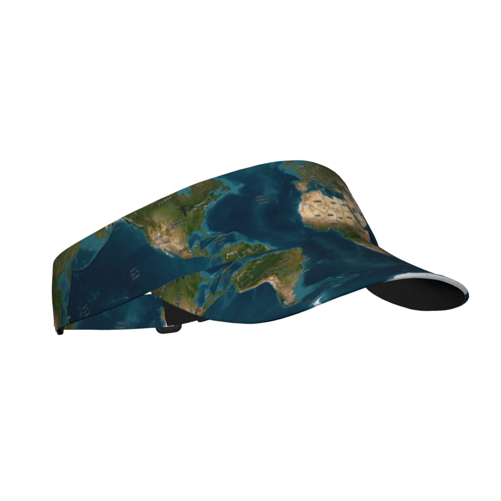Balery World Map Sport Wear Athletic Visor Sun Sports Visor Hat Visor ...