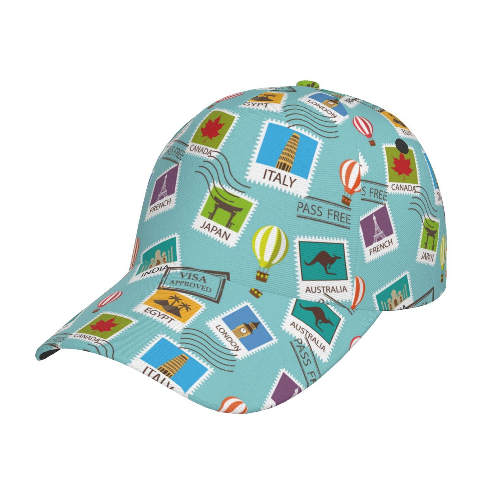 Balery World Travel1 Baseball Cap For Women Men,Adjustable Size For ...