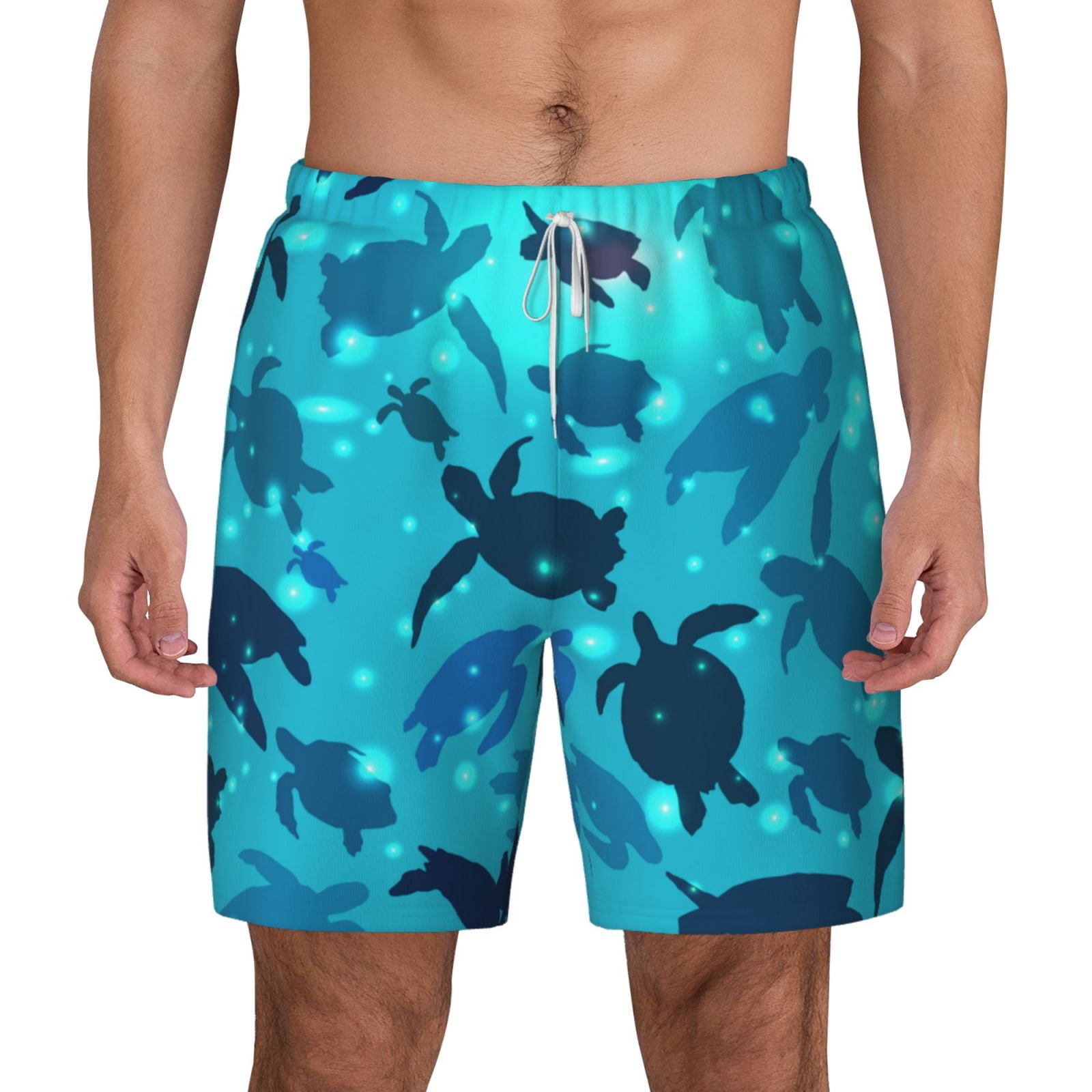 Balery World Turtle Day Mens Swim Trunks Swim Shorts for Men Quick Dry ...