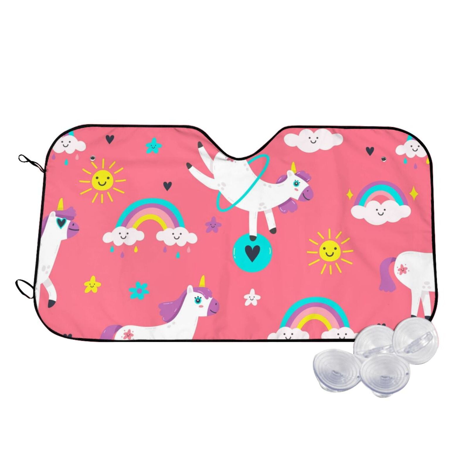 Balery Yoga Unicorn Print Car Windshield Sun Shade,Windshield Sunshade for Car Pickup Truck SUV ...
