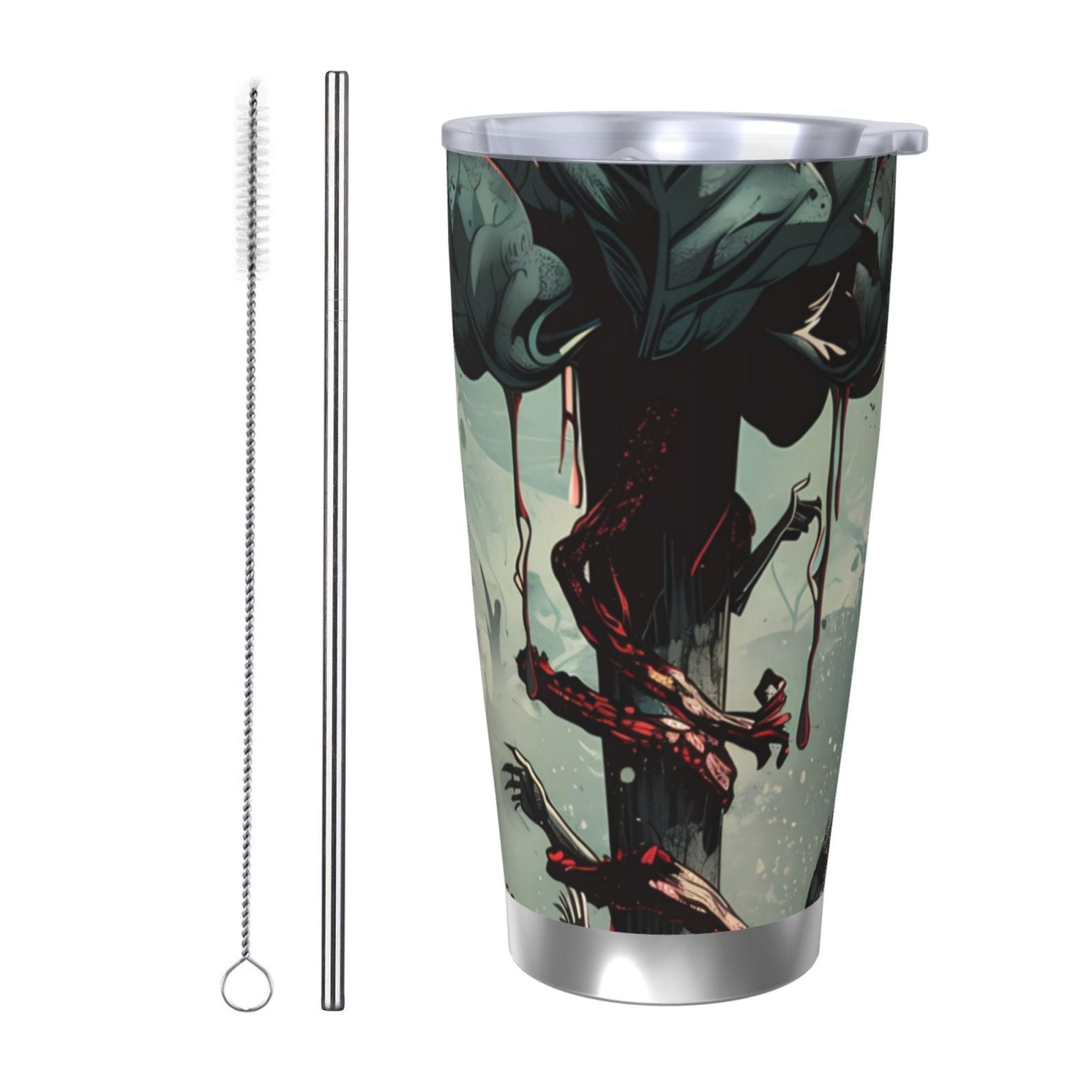 Balery Zombie Flower Apocalypse Pattern 20oz Insulated Car Cup with ...