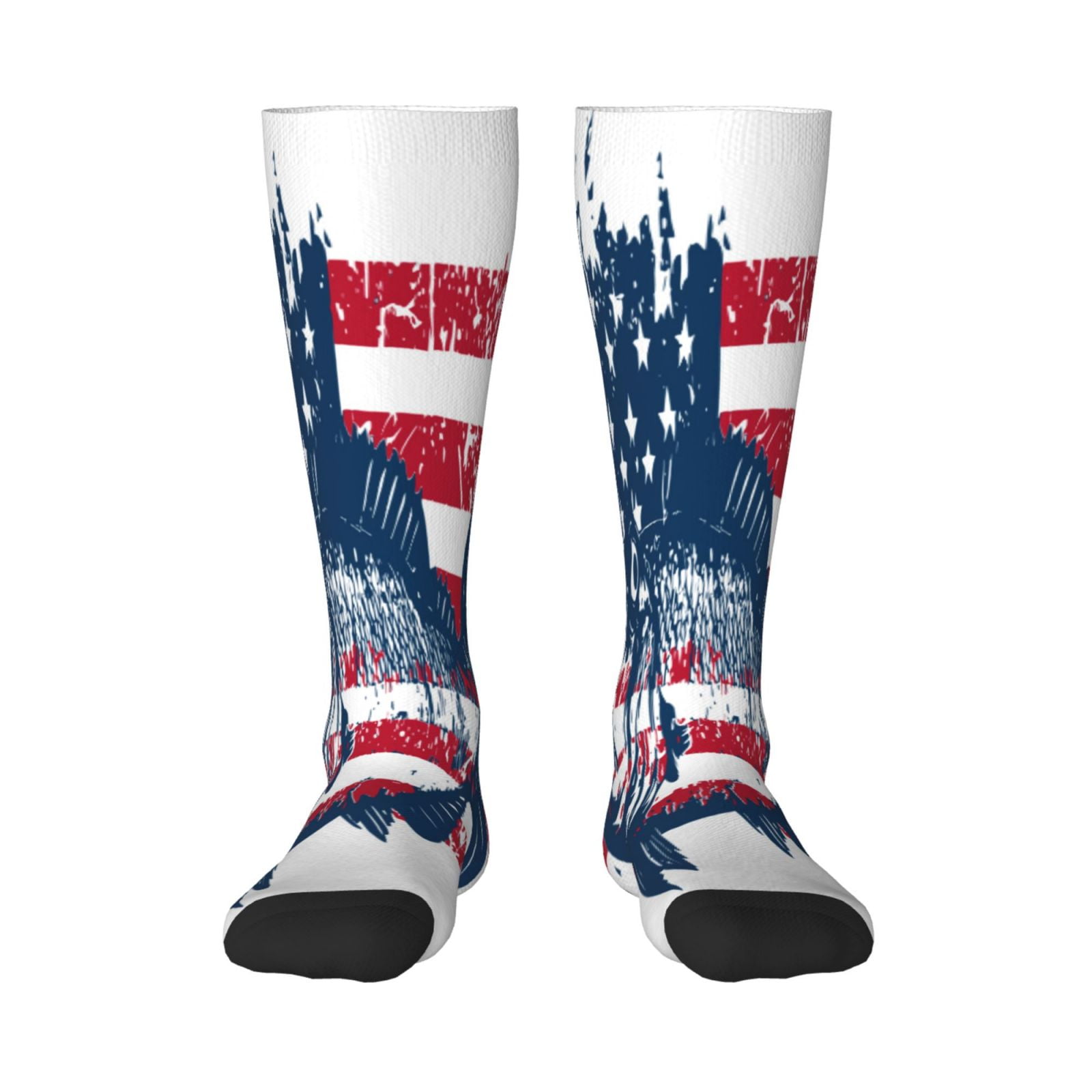 Balery bass fish with the USA flag Printed Novelty Socks Men's Women's ...