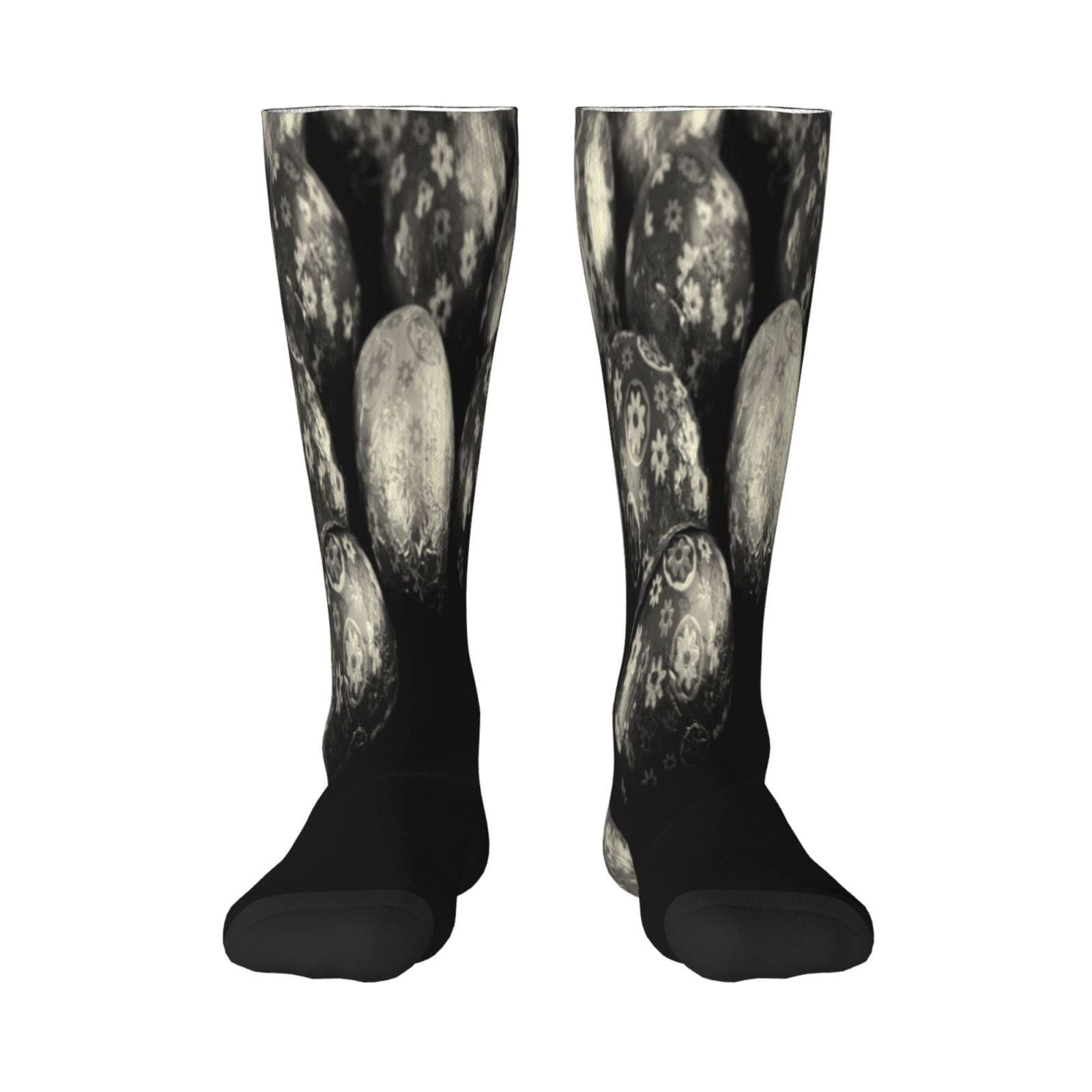 Balery black Easter eggs Printed Novelty Socks Men's Women's Crew Socks ...