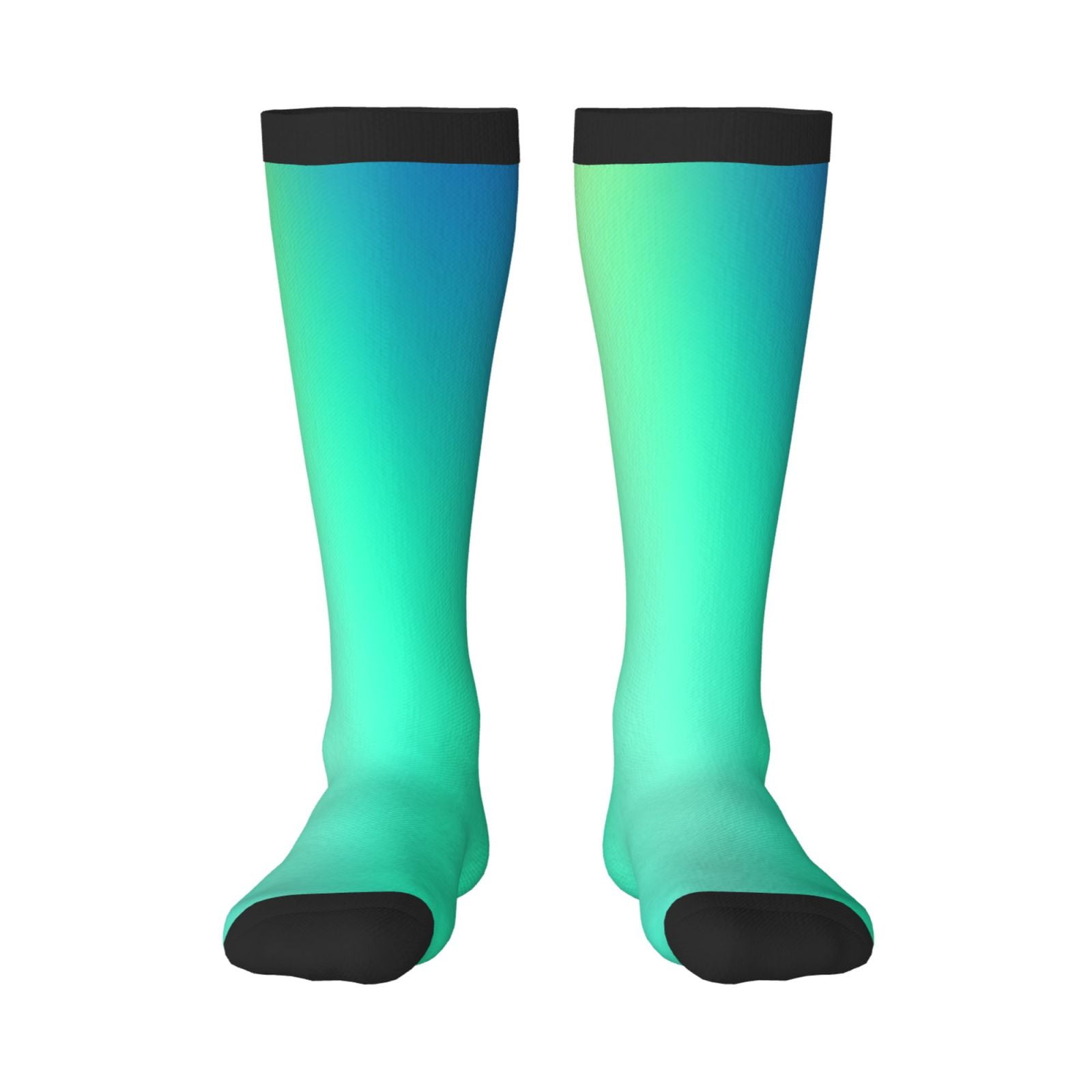 Balery blue green colors Printed Novelty Socks Men's Women's Crew Socks ...
