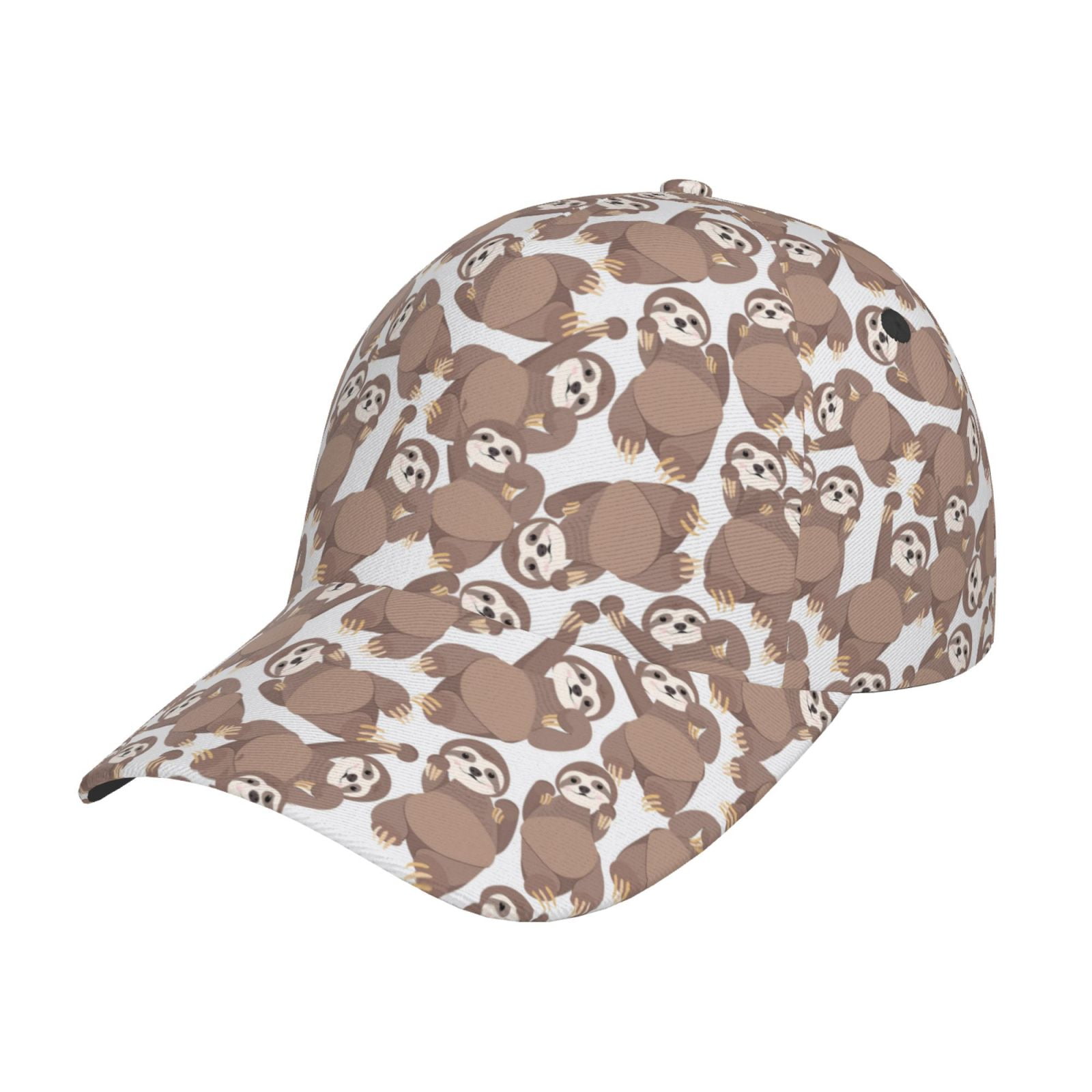 Balery brown sloth family Pattern Baseball Cap Adjustable Size for ...