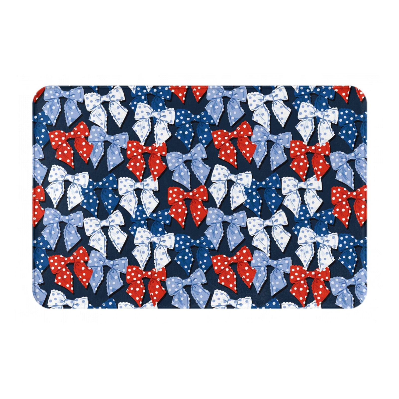 Balery colorful Polka dot bow Pattern Doormat, Durable Flannel Fabric ...