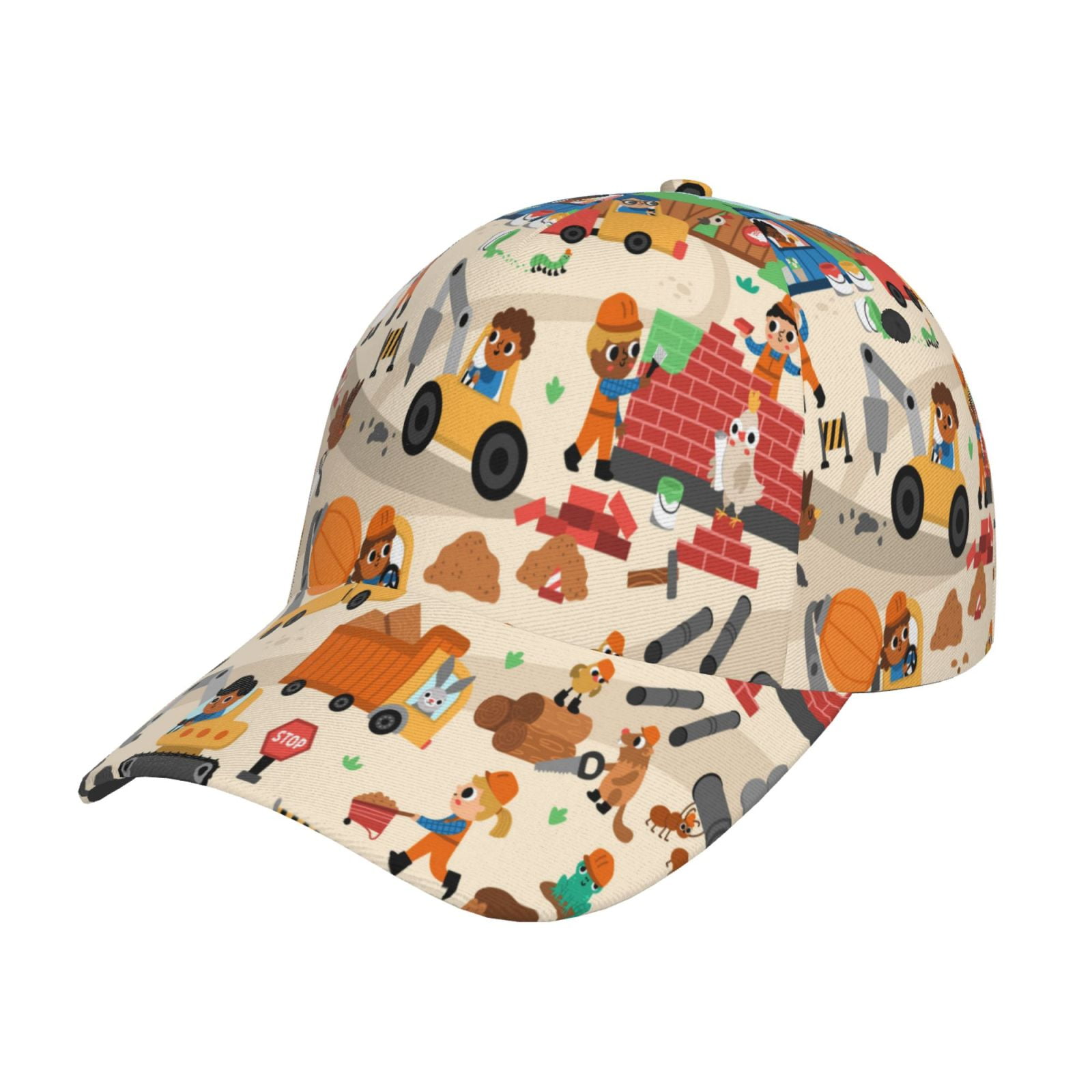 Balery construction road work landscape Pattern Baseball Cap Adjustable ...
