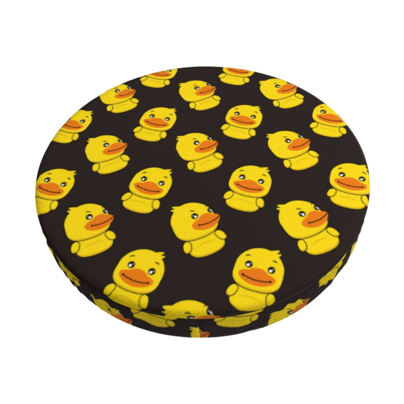 Balery cute duck Pattern Round Bar Stool Seat Covers Velvet Fabric ...