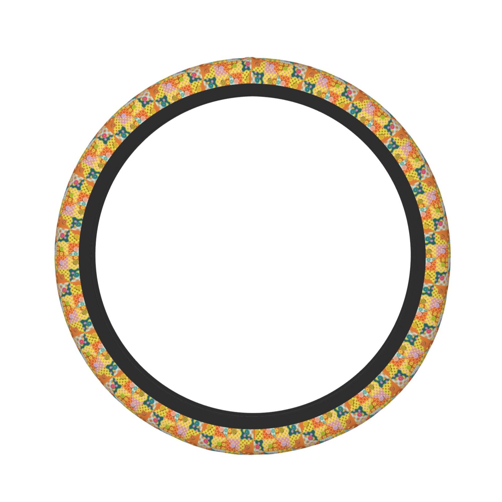 Balery different patchwork Print Steering Wheel Covers Elastic ...