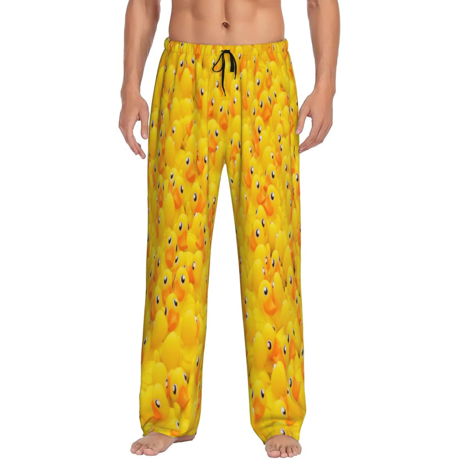 Balery duck floating in the pool print Men's Pajama Pants,Ultra ...