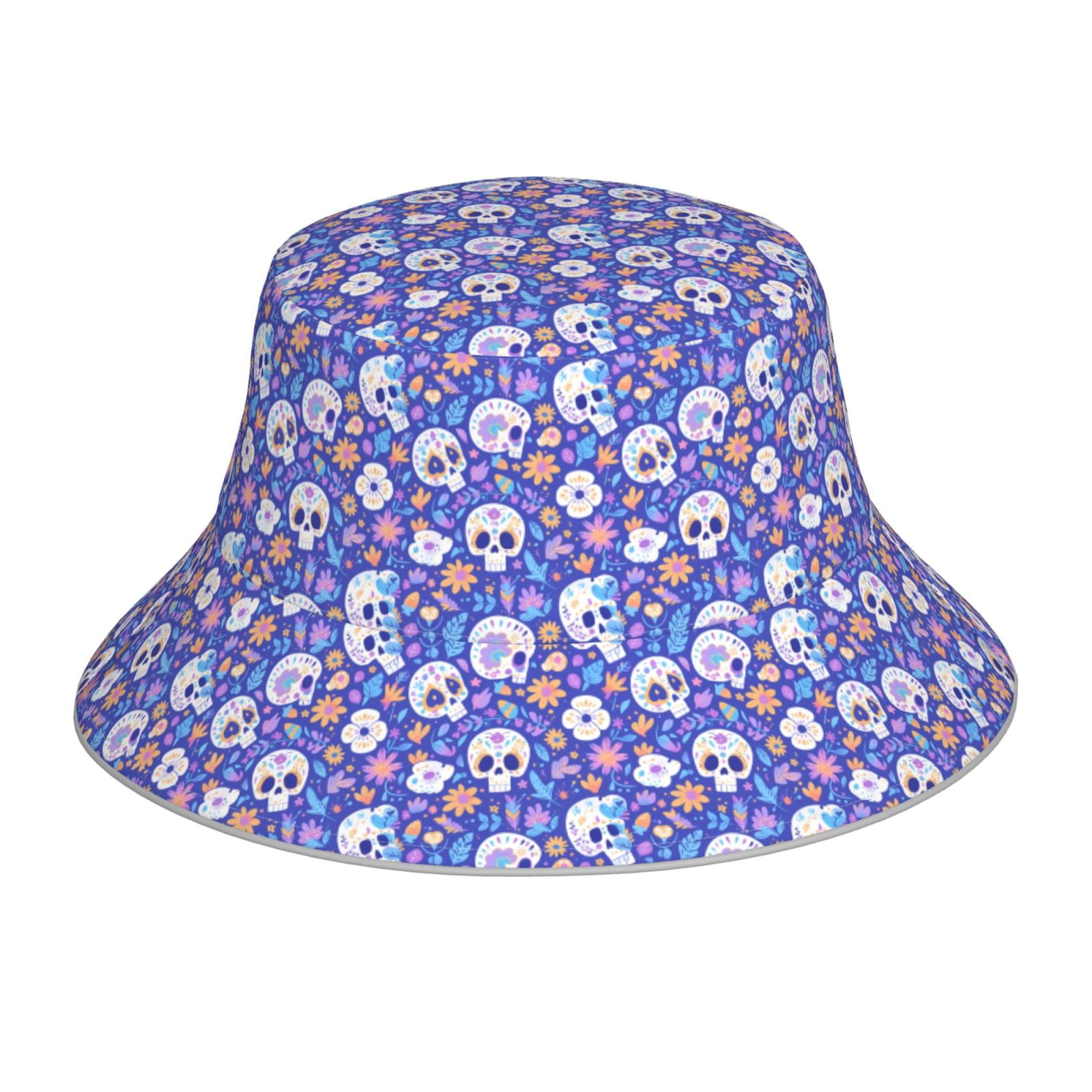 Balery flower Skull cartoon Sun Hats for Men Women Bucket Hat UPF 50 ...