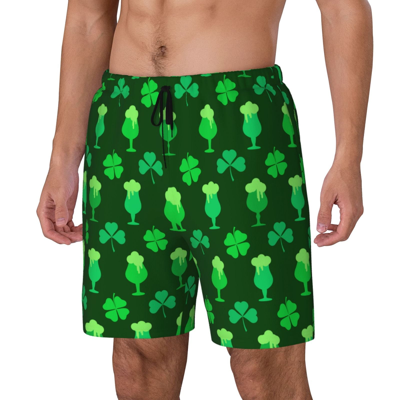 Balery leaves and glasses of beer for St. Patrick's Day Pattern Mens ...