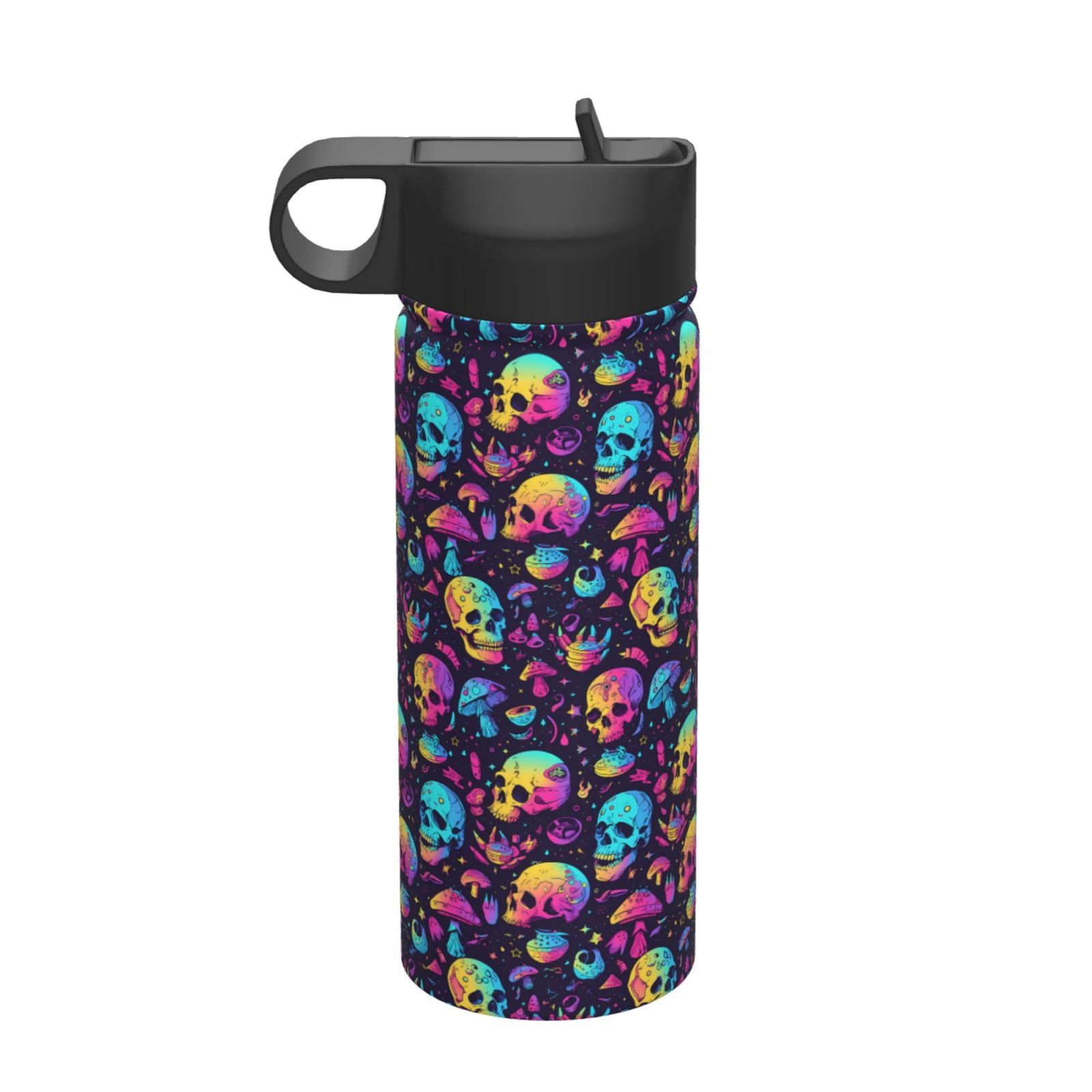 Balery mushroom Skull star Pattern Water Bottle,18oz Sports Insulated ...