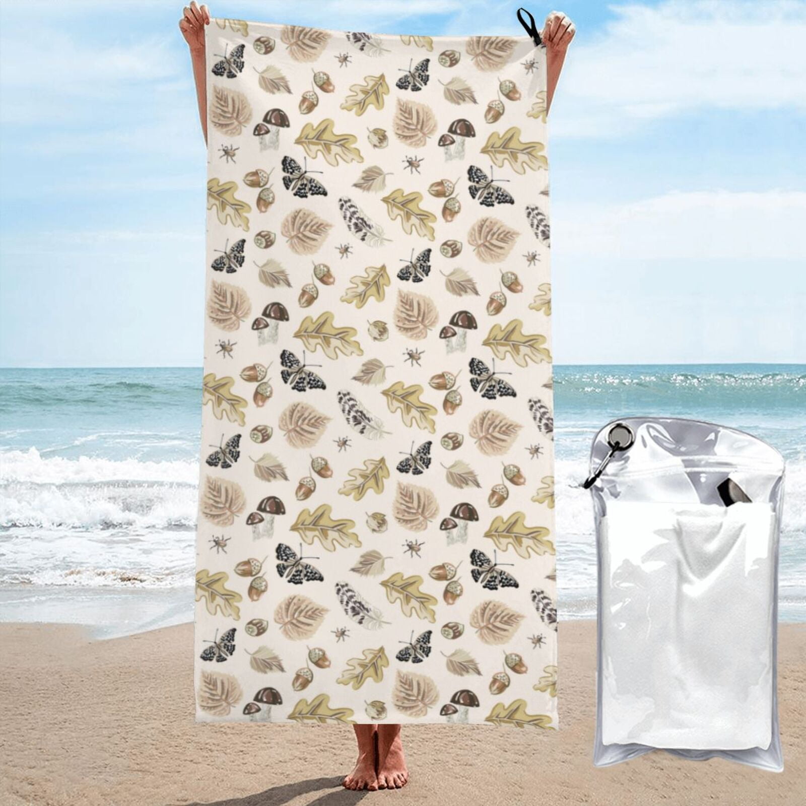 Balery nuts leaf Butterfly Print Towels - Luxurious Jumbo Bath Sheet ...