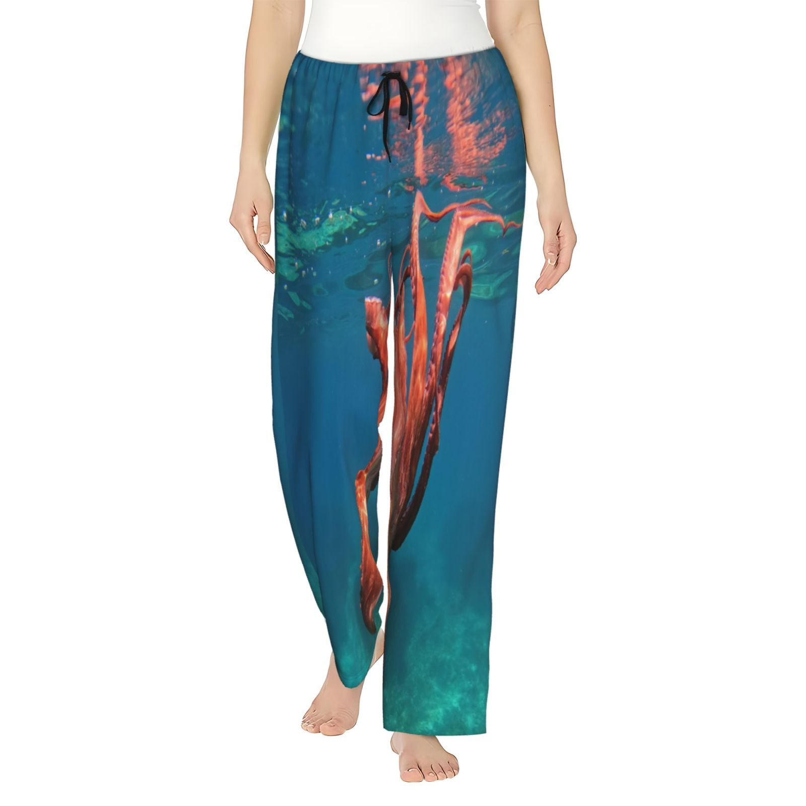 Balery octopus swimming print Women's Pajama Pants,Ultra Lightweight ...