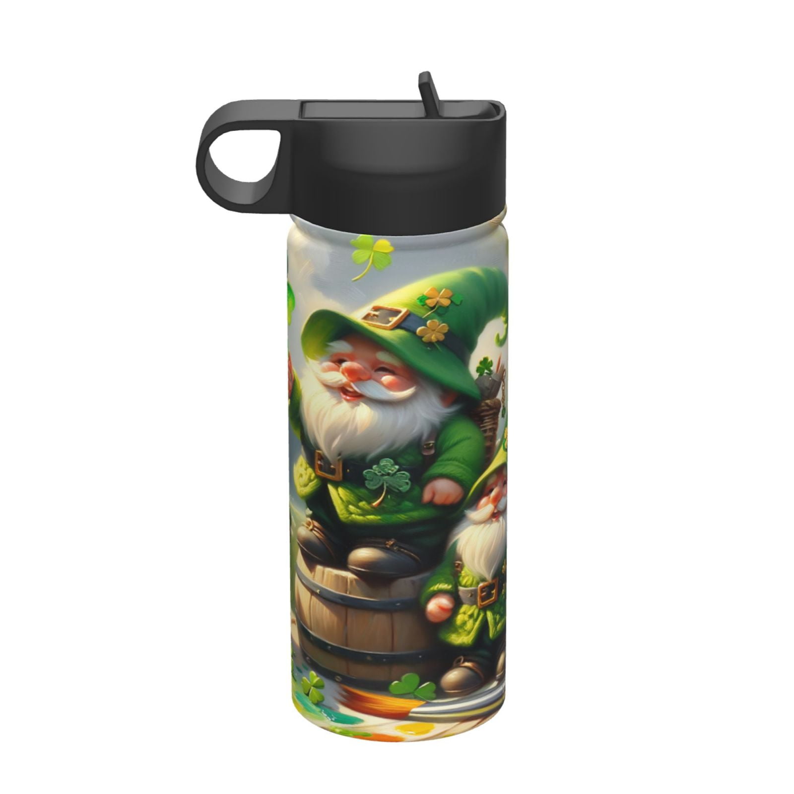 Balery patrick’s day gnomes Pattern Water Bottle,18oz Sports Insulated ...