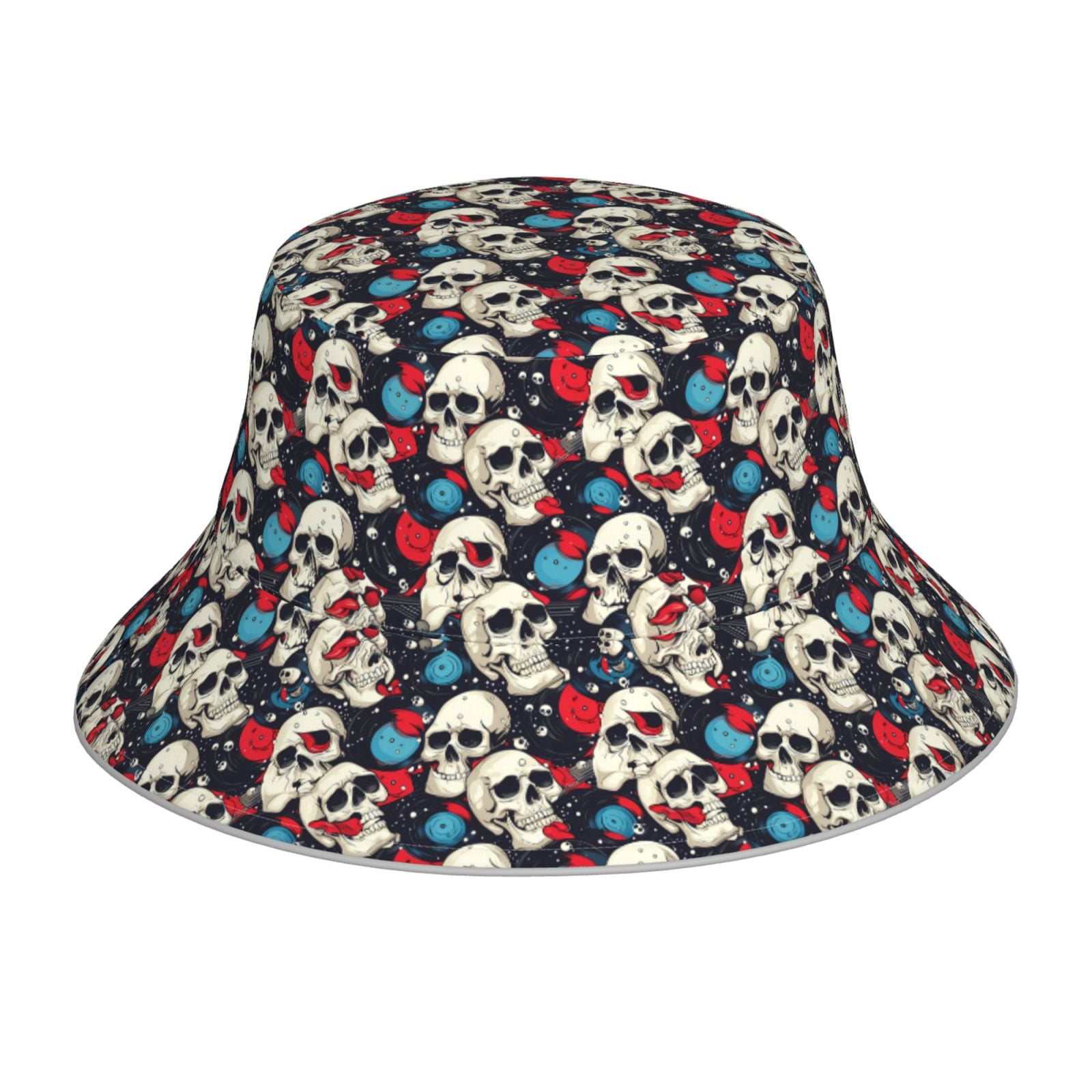 Balery rock record Skull artist Sun Hats for Men Women Bucket Hat UPF ...
