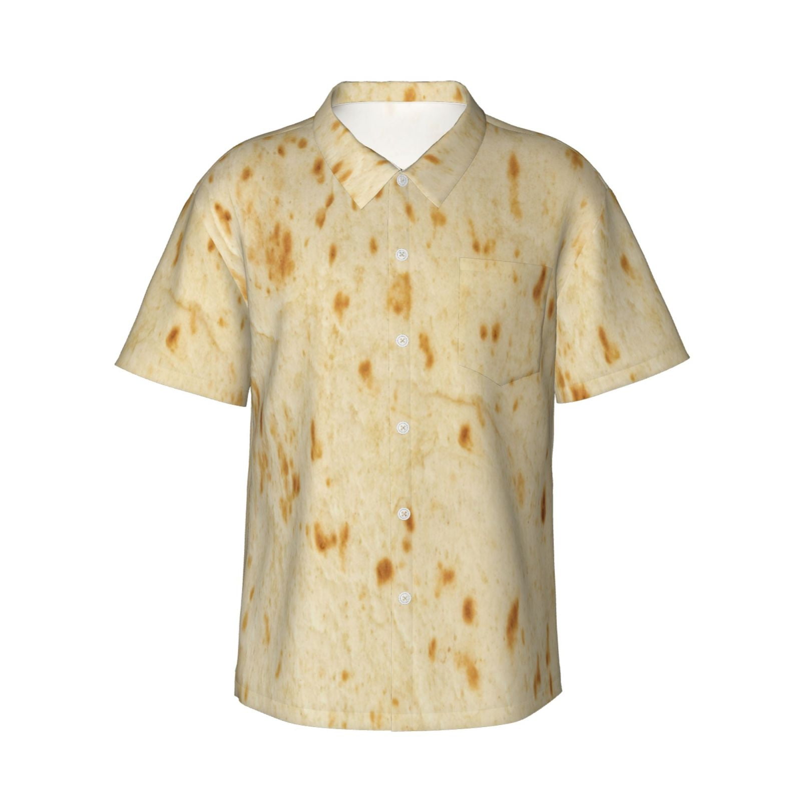 Balery tortilla Print Men's Hawaiian Shirts Short Sleeve Beach Shirt ...